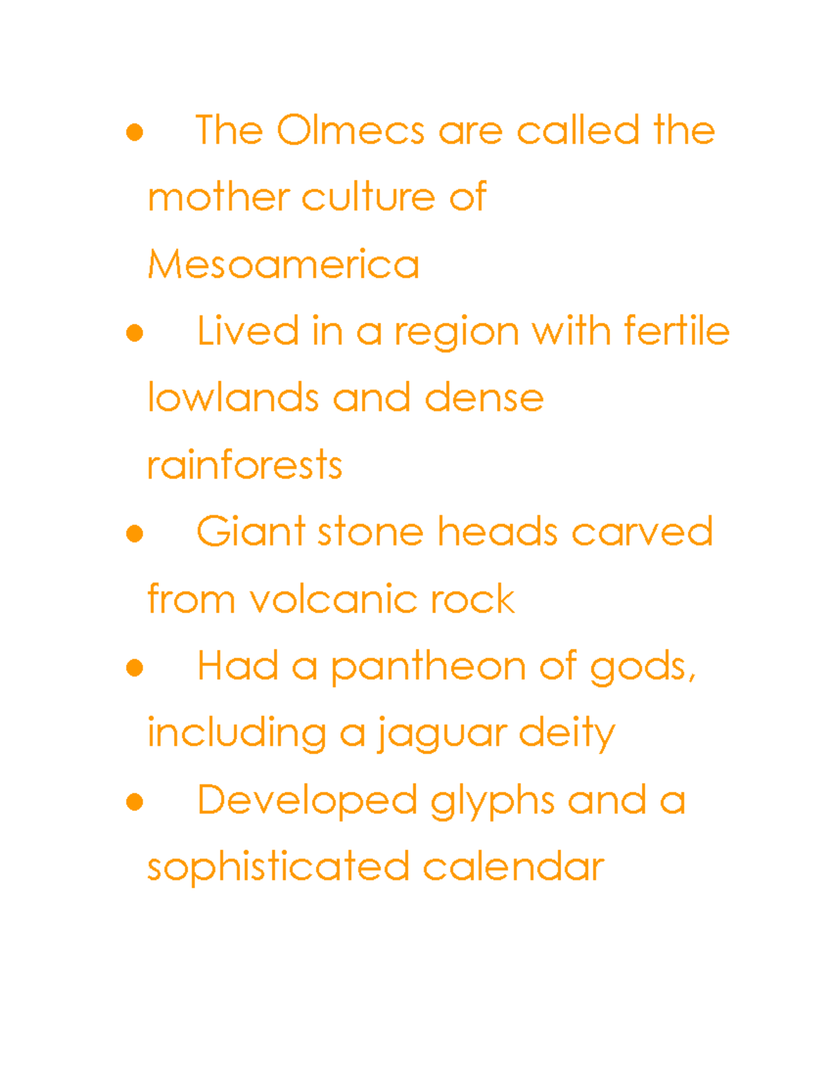 Ancient America Notes: Olmecs, Mayans, and Aztecs Overview - Studocu