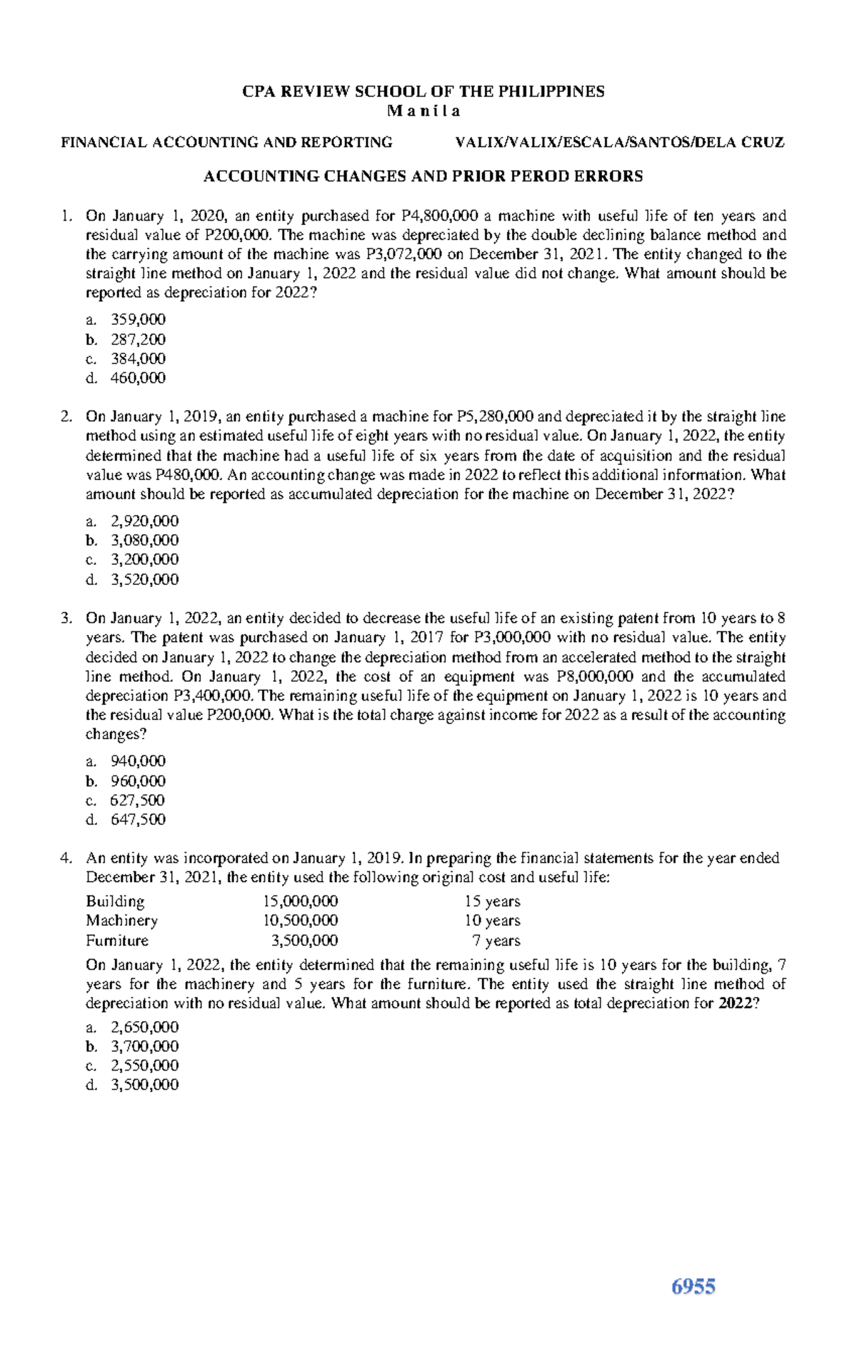 6955 - Financial Accounting: Accounting Changes & Prior Period Errors ...
