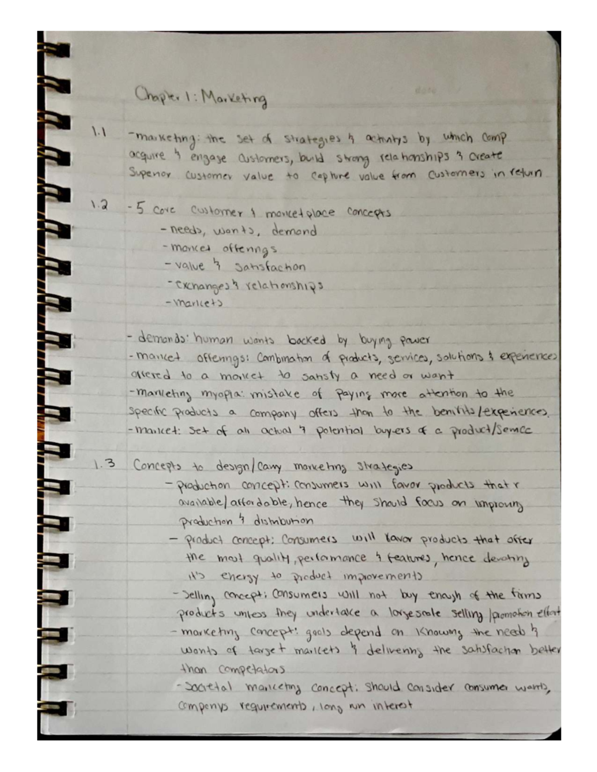 Chapter 1: Marketing Concepts and Consumer Behavior Insights - Studocu