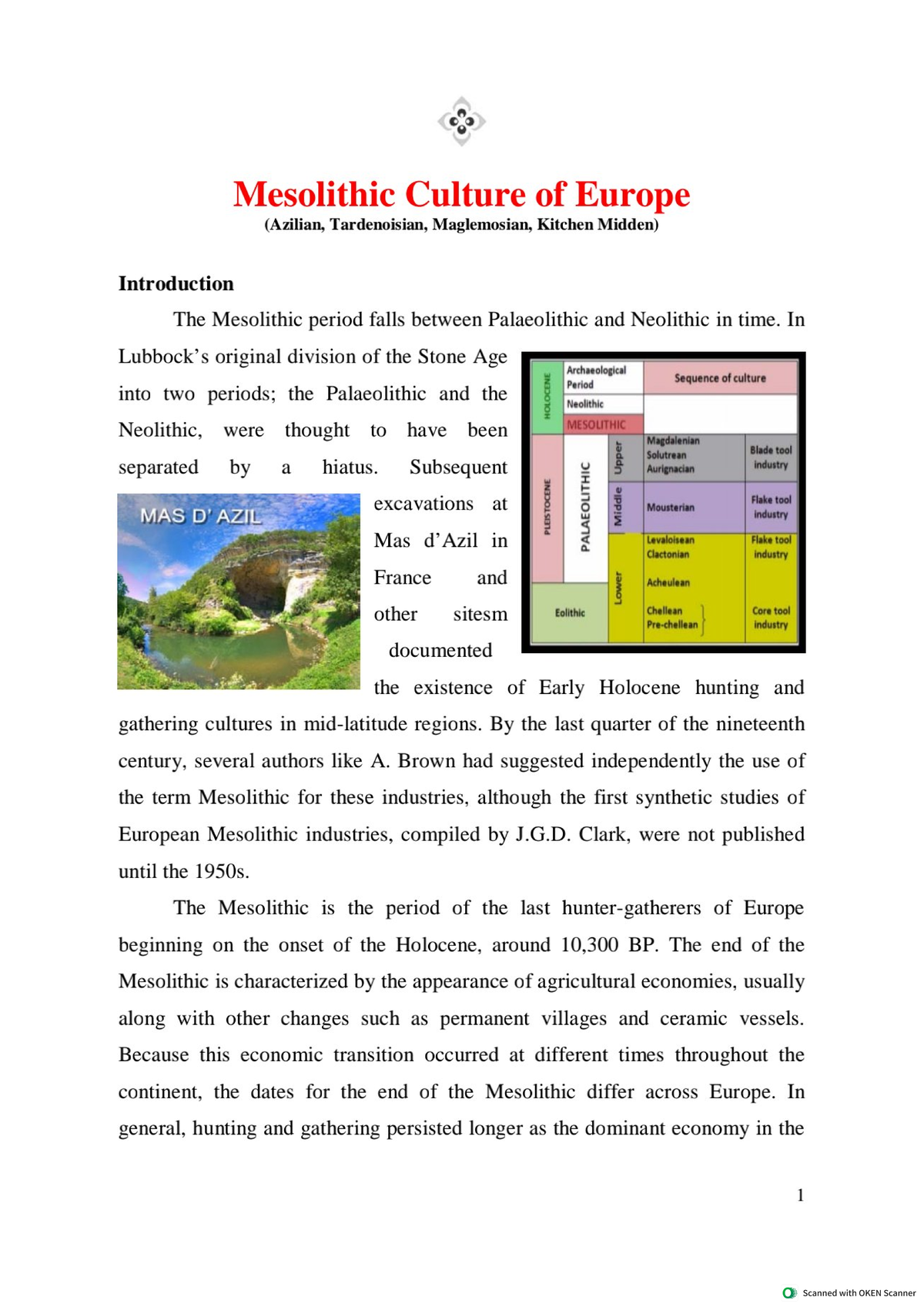 Mesolithic in europe - Mesolithic Culture of Europe (Azilian ...