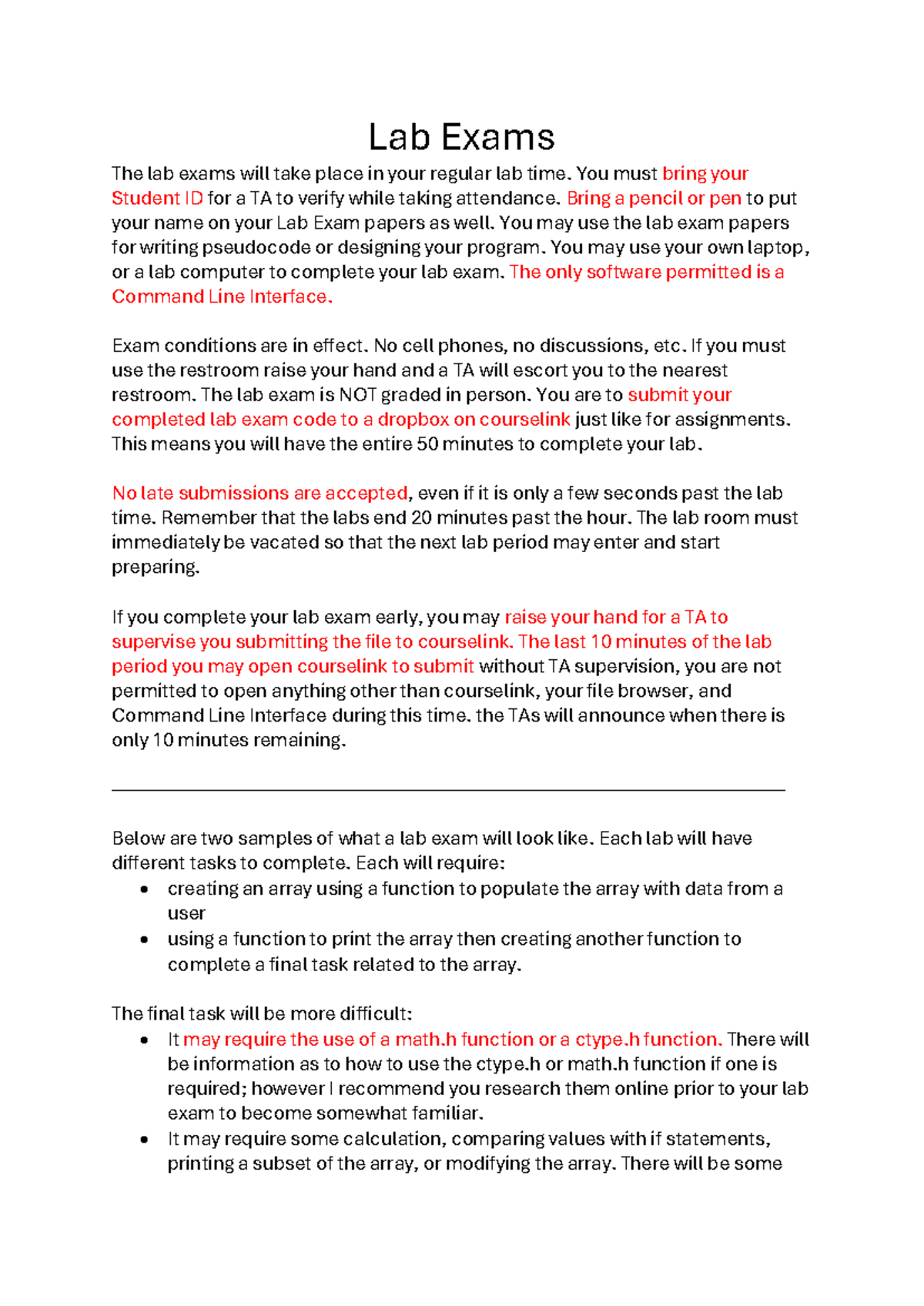 Practice Lab Exam - C Programming (pratiselabexam) - Studocu