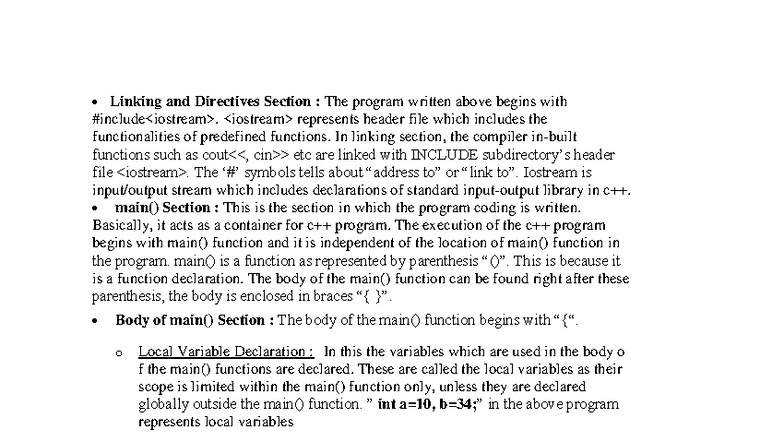 Object Oriented Programming (OOP) Basics: Linking & Directives - Studocu