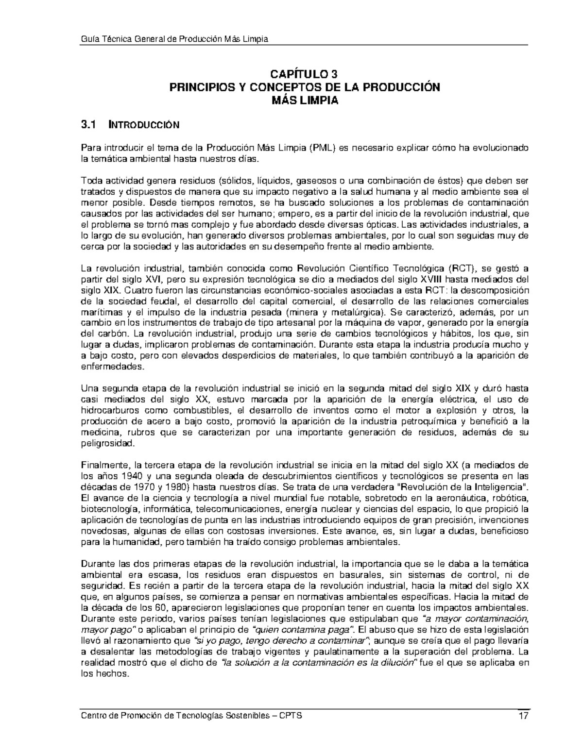 Principios y Conceptos de la Producción Más Limpia - CAP 3 - Studocu