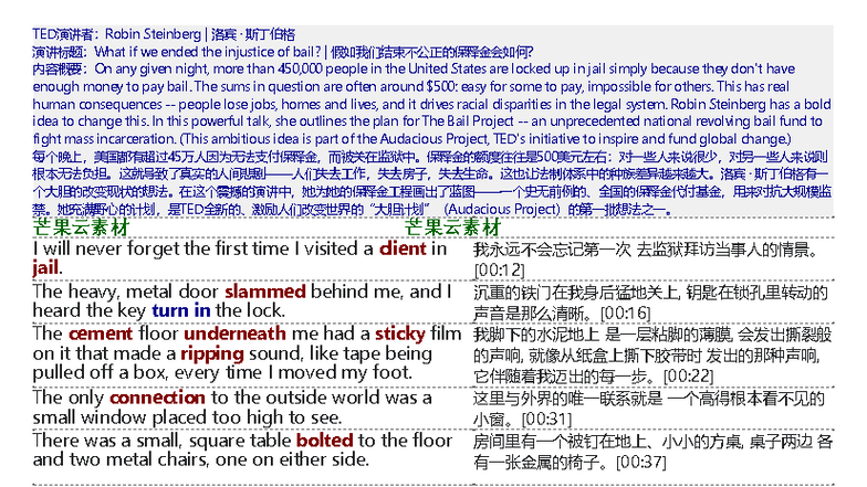 Robin Steinberg 2018: Ending Injustice in Bail System - Studocu