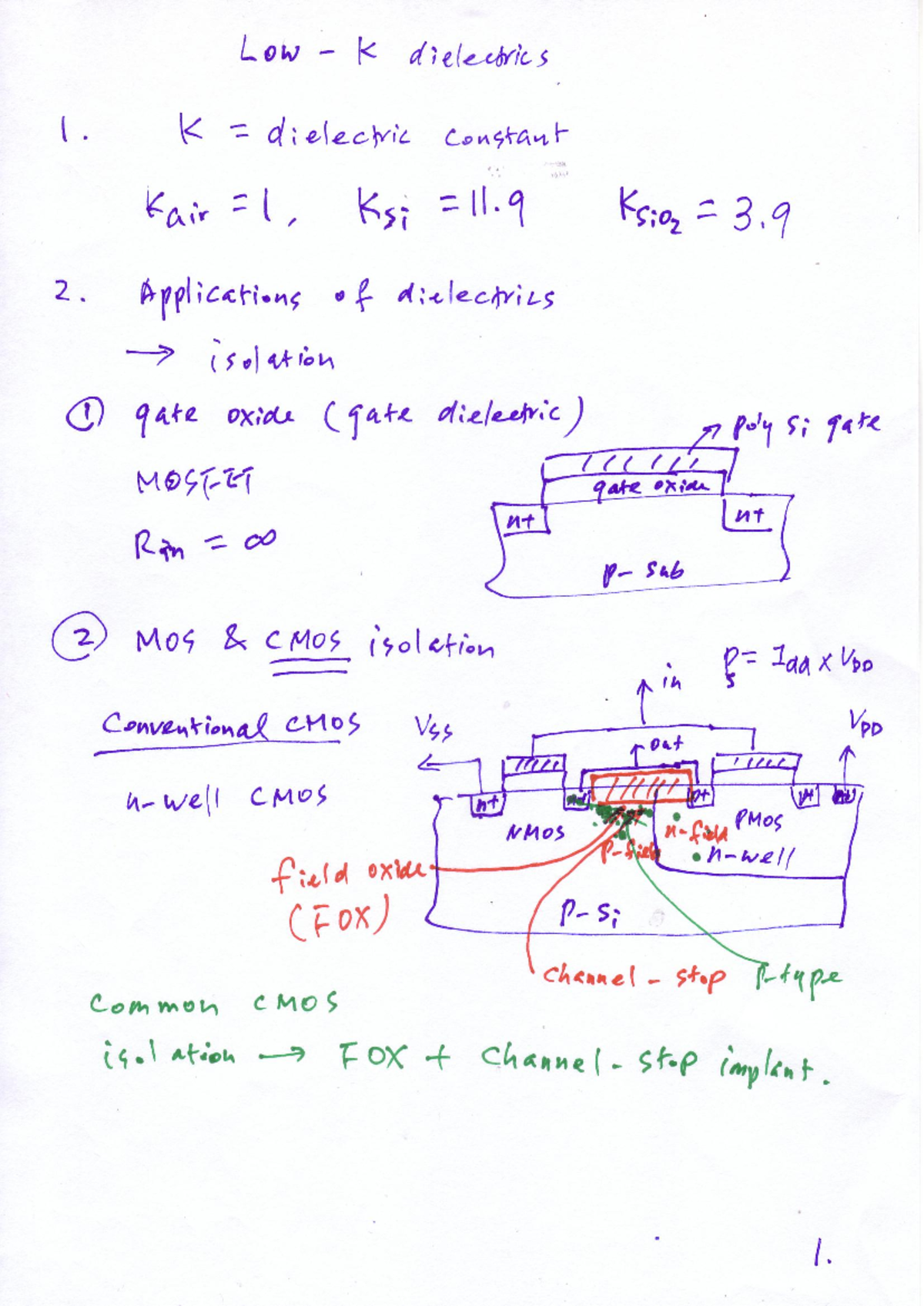 Lecture summary low-k dielectrics - EE2003 - Studocu