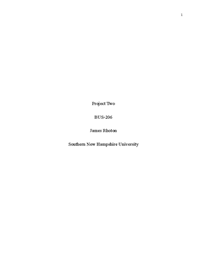 ACC 318 Project 1 Analysis - James Rhoton SNHU Project One Analysis ...