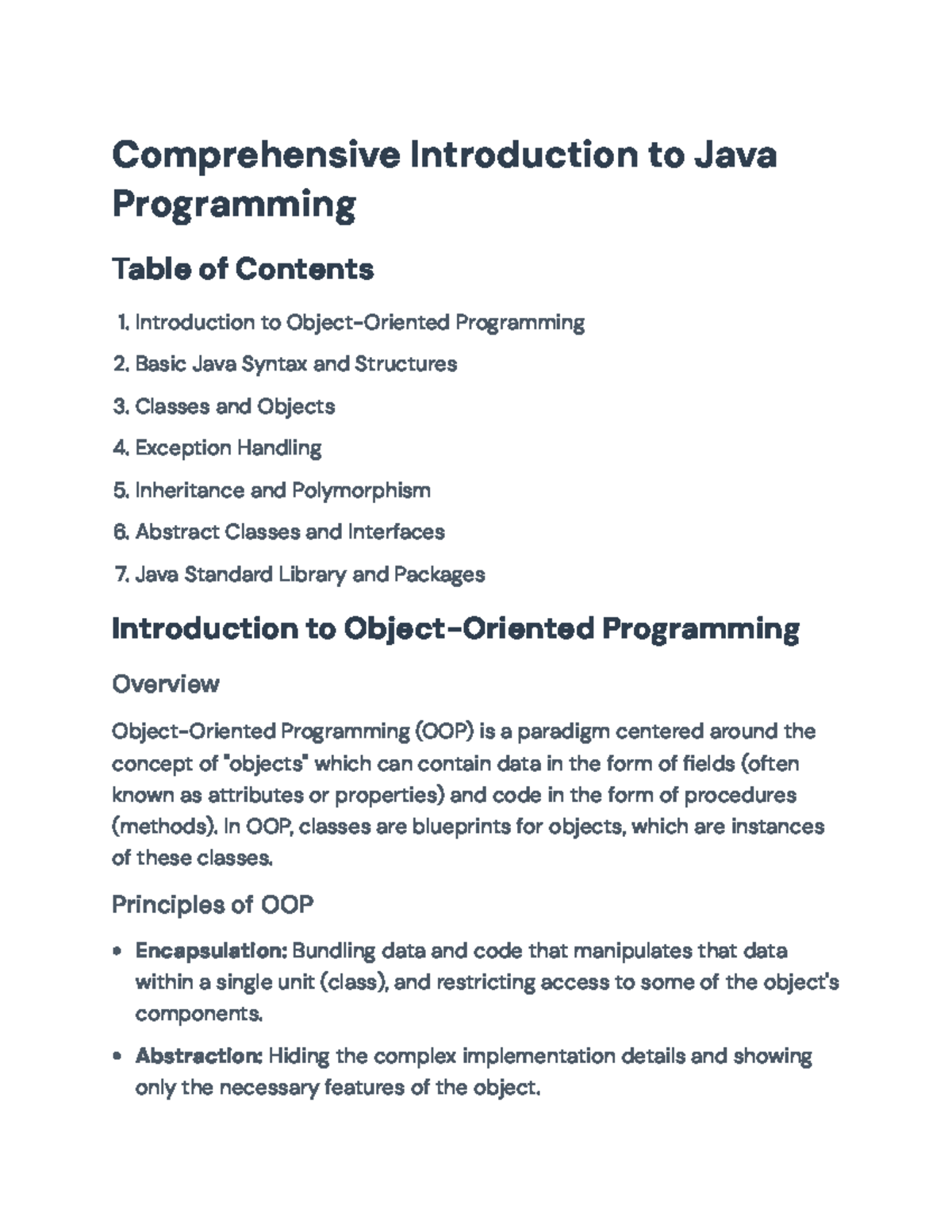 Java Programming: A Comprehensive Guide to OOP, Syntax, and Structures ...