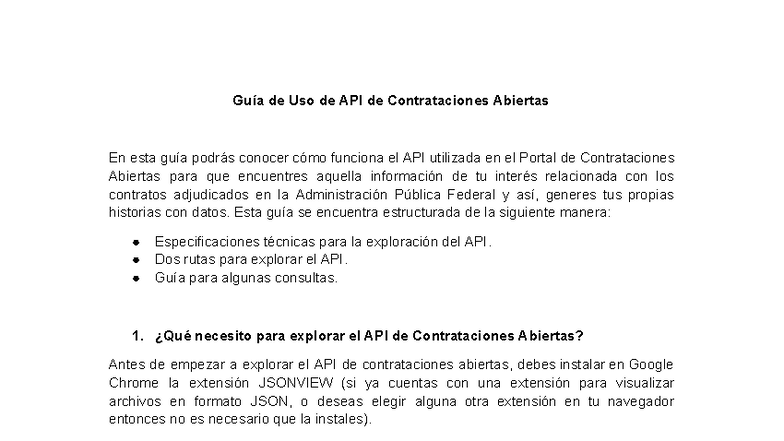 Guía de Uso del API de Contrataciones Abiertas: Exploración y Consultas ...