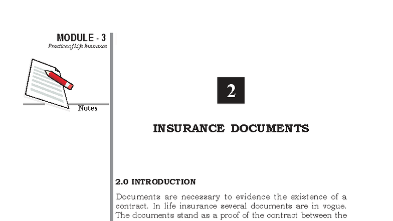 M3 Insurance Documents: Life Insurance Practice Notes - Studocu