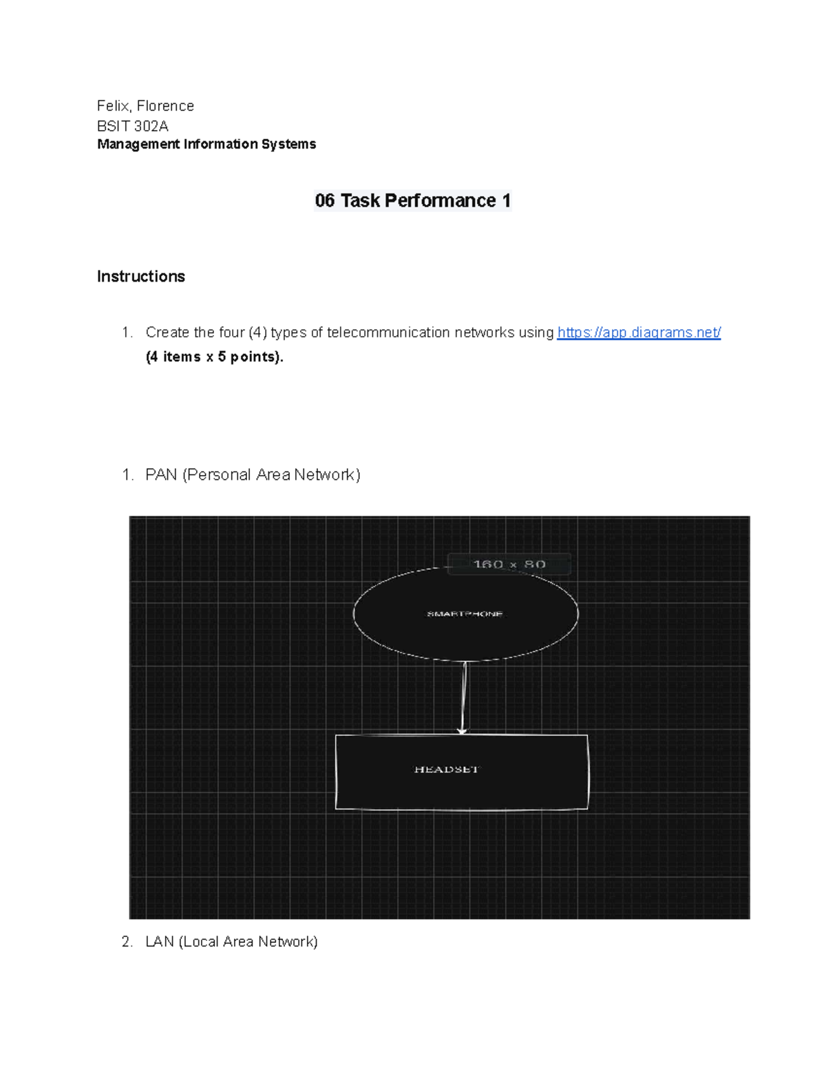 Felix 06 Task Performance 1 - Felix, Florence BSIT 302A Management ...