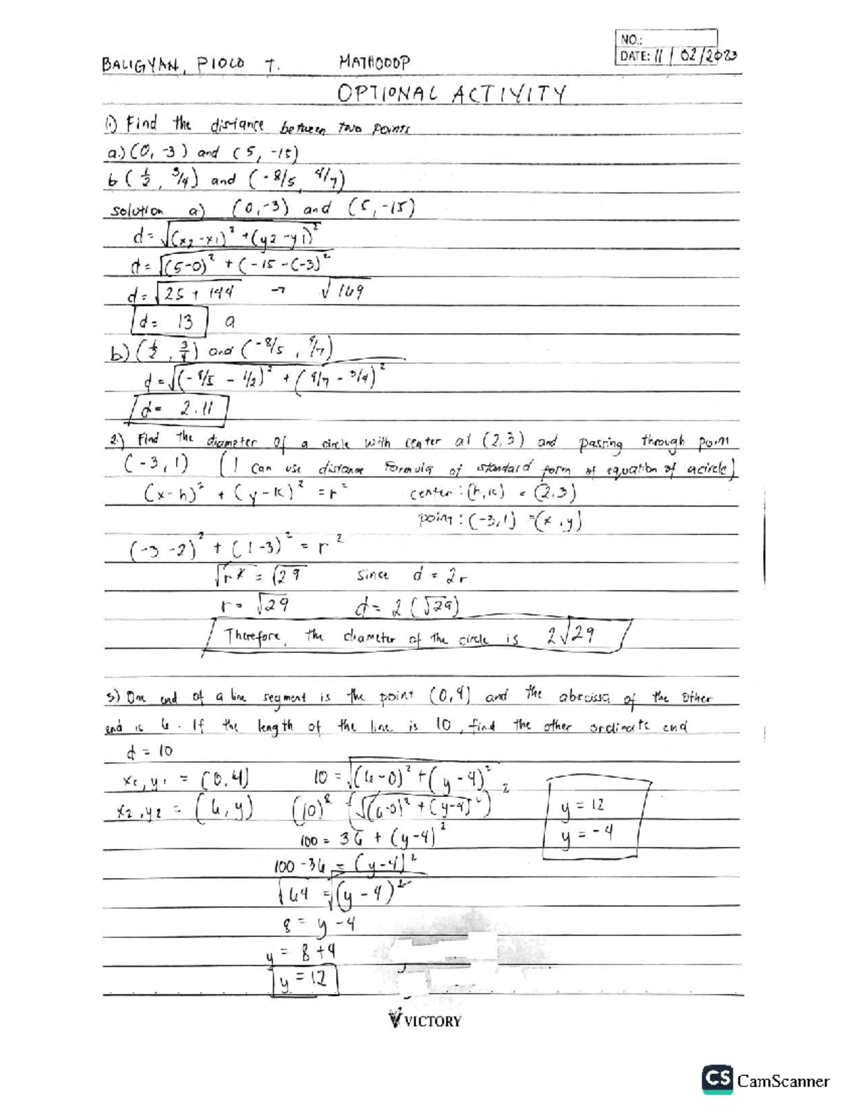 MATH000P C36 Optional Activity: Geometry and Distance Calculations ...