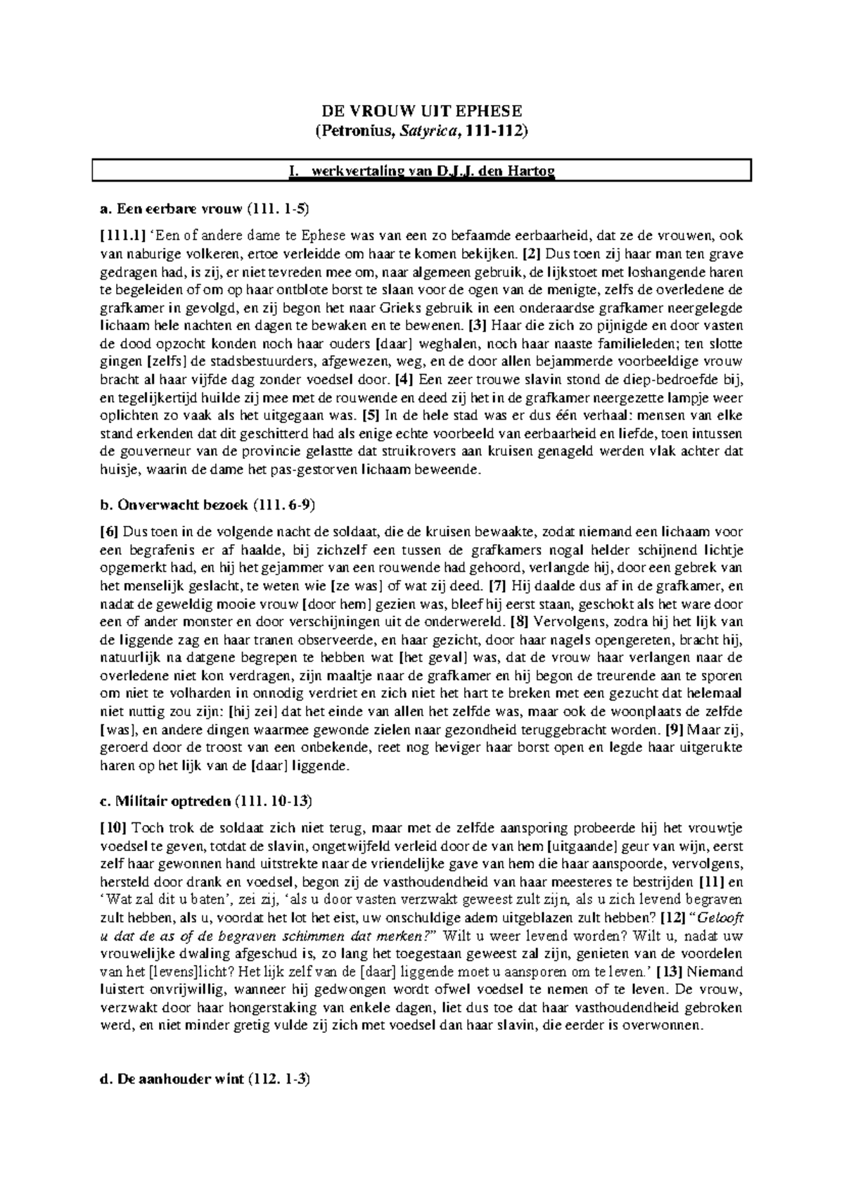 Petronius, Satyrica (Nederlands) - Vrouw uit Ephesus: Werkvertalingen ...