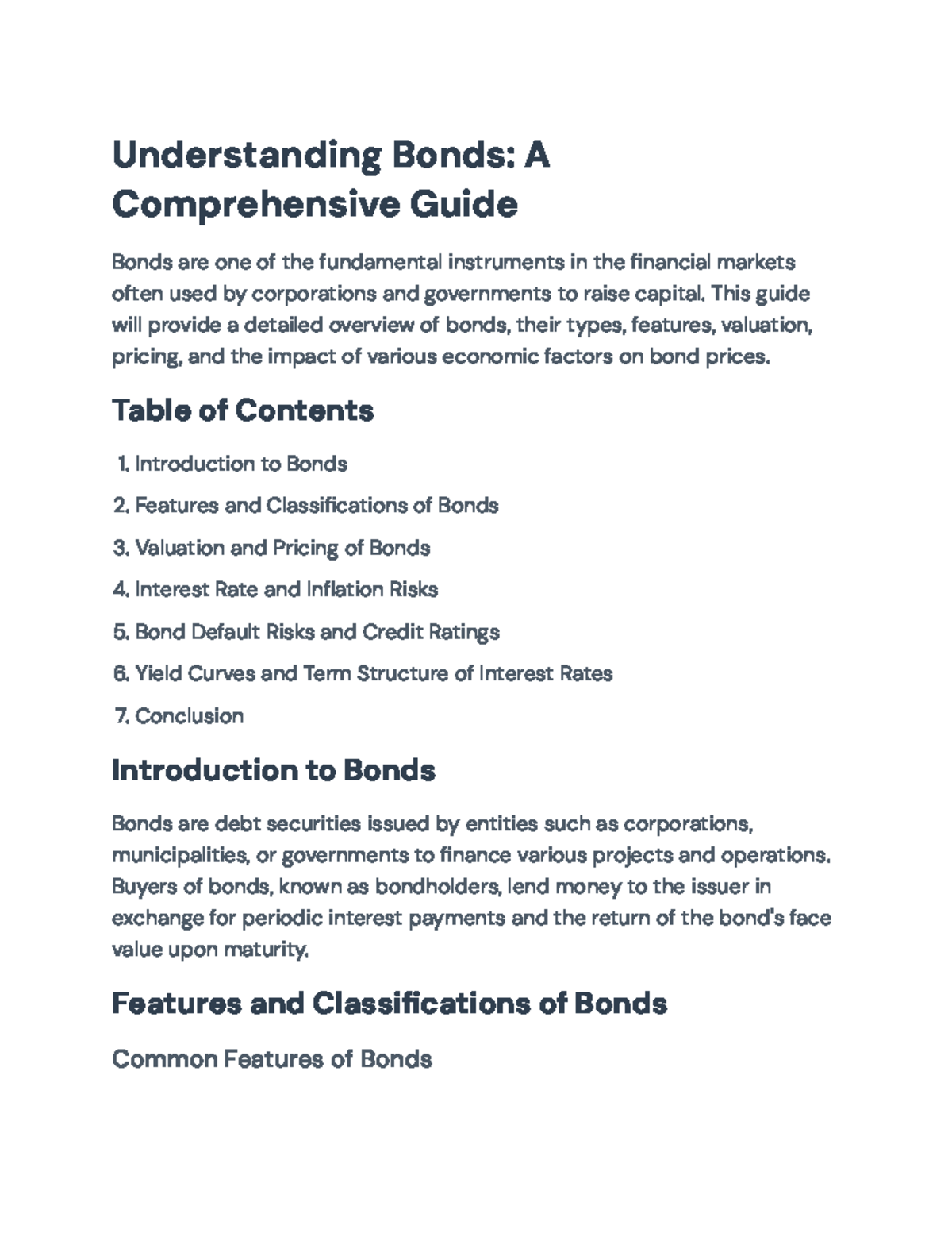 Understanding Bonds: Types, Valuation, and Market Impacts ...