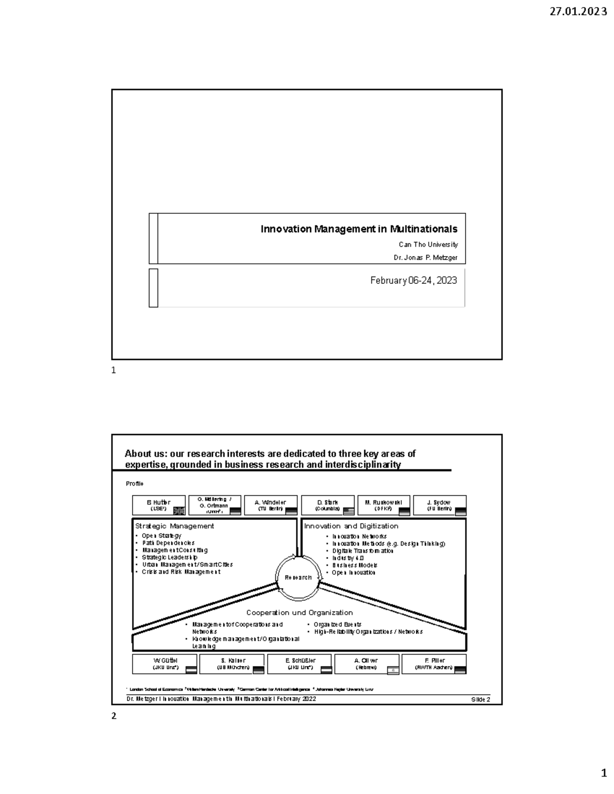 Handouts for IMM Semester 2 2022-2023 - February 06-24, 2023 Innovation ...