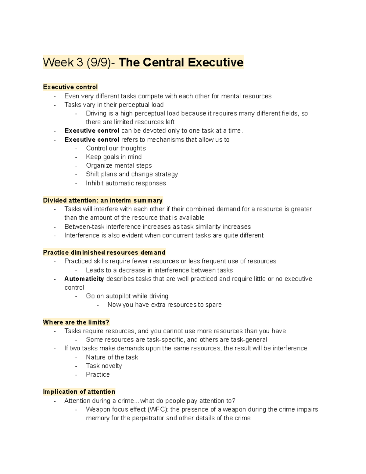 Working Memory & Memory Errors: Insights from Psychology (PSY101) - Studocu