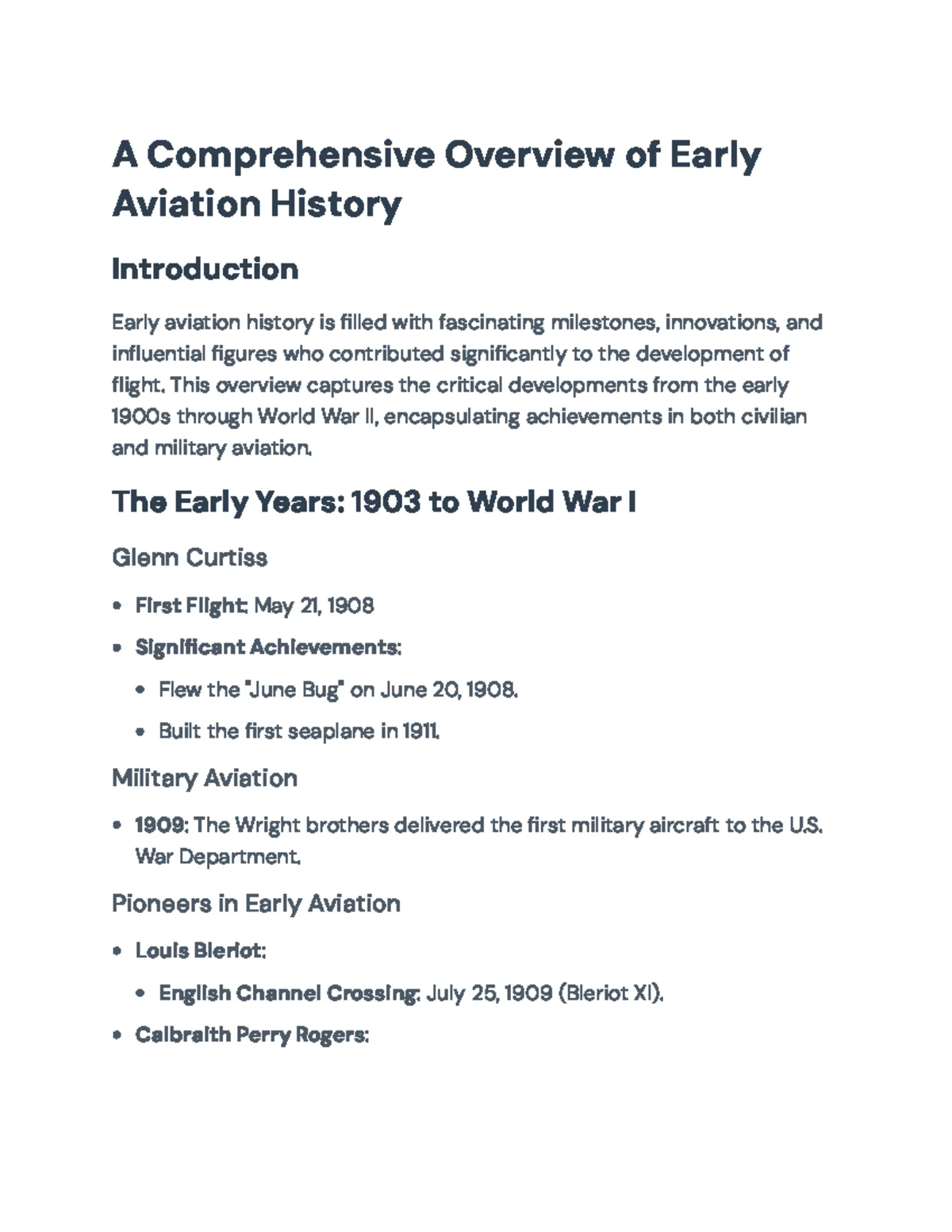 The History of Aviation: Milestones, Innovations, and Space Exploration ...