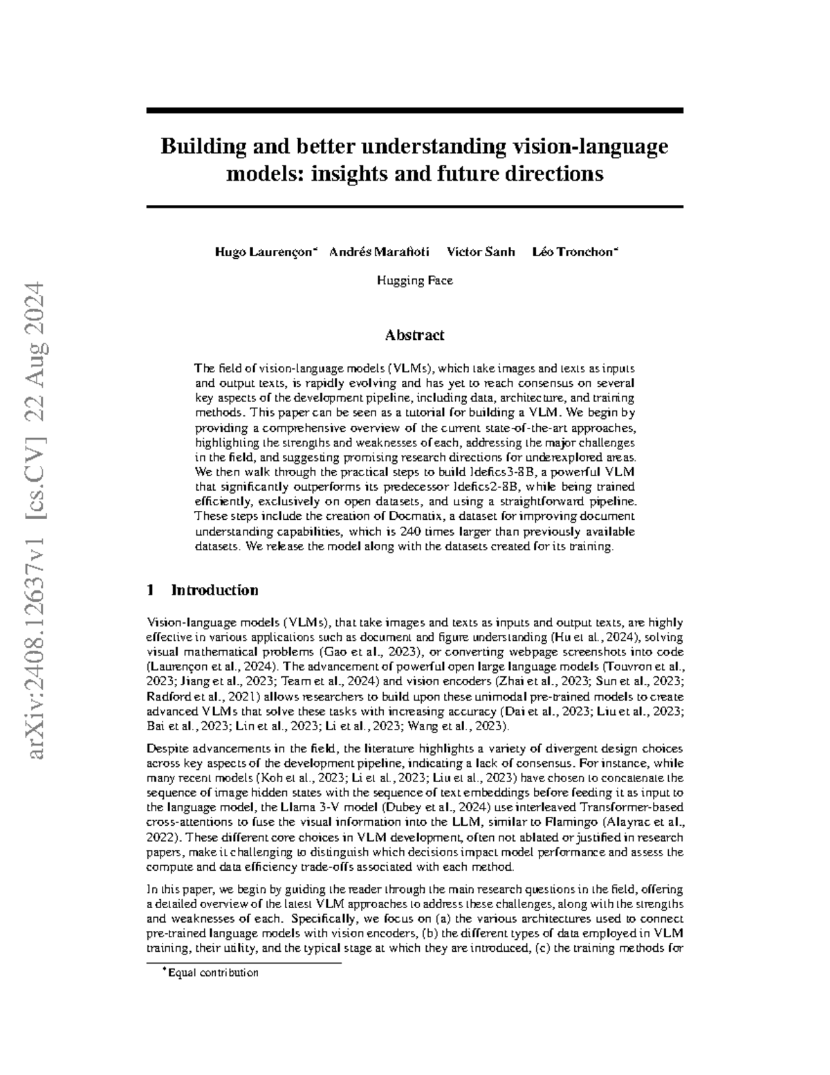 Building and Understanding VLMs: Insights & Future Directions (CS-ML ...