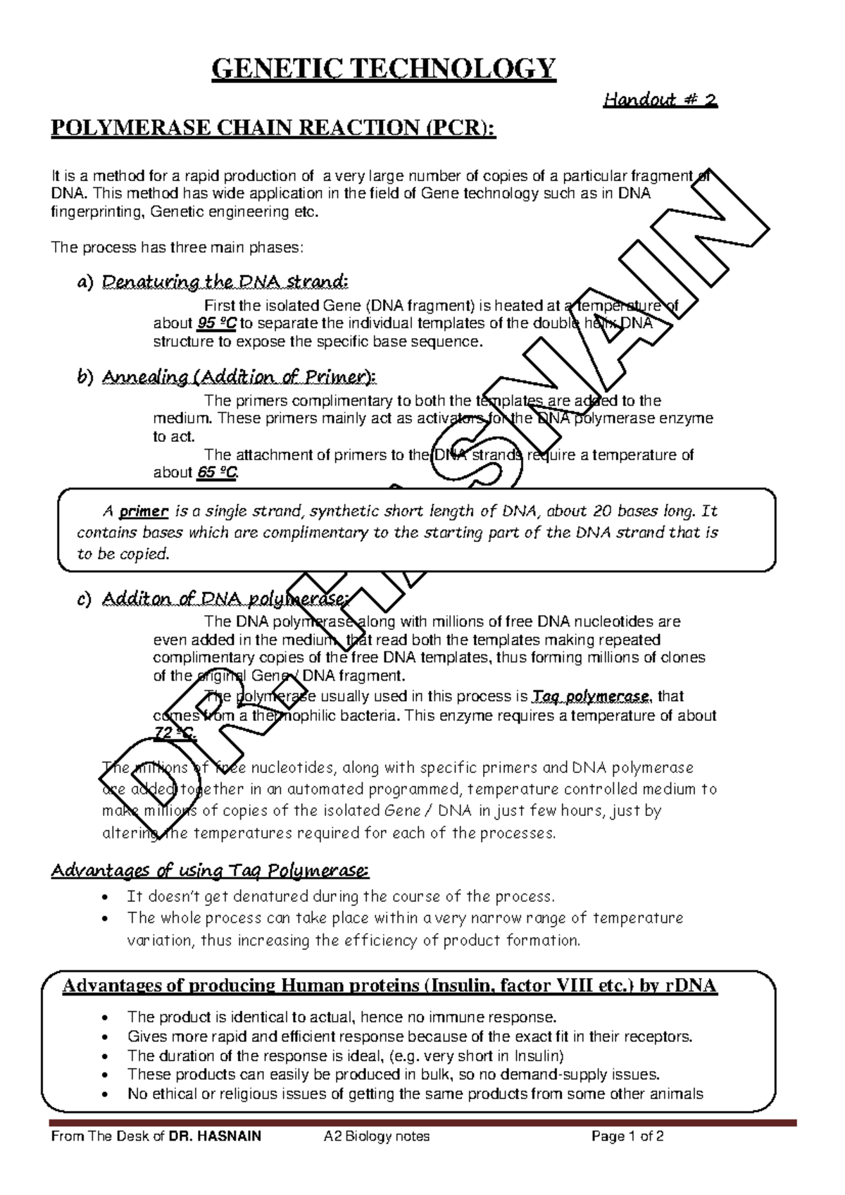 GENE Technology # 2 - notes for computer science - From The Desk of DR ...