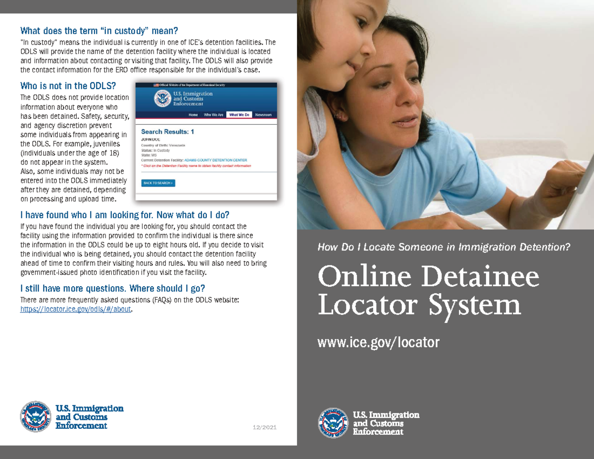 ODLS Brochure: Cómo Investigar un Detenido ICE - Studocu