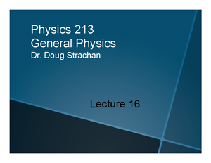 PHY 213- Notes Exam 2 - Tim Gorringe - Notes - 2 magnetism Intro early ...