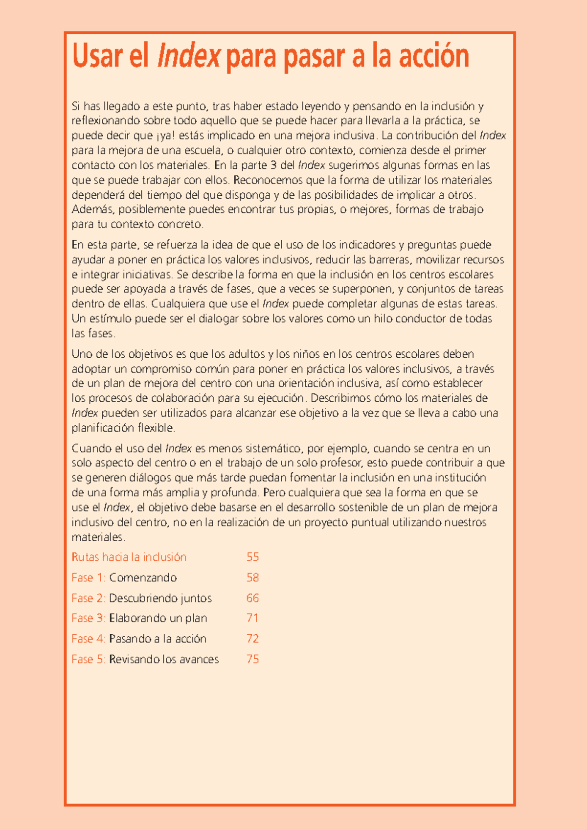 Índice para la Inclusión: Guía Práctica para la Acción Inclusiva - Studocu