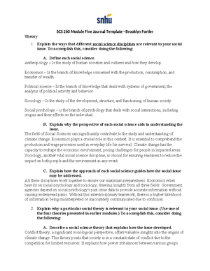 SCS 260 - 7-1 Project final - SCS 250 6-13- Brooklyn Fortier 7-1 Project The idea of "gender ...