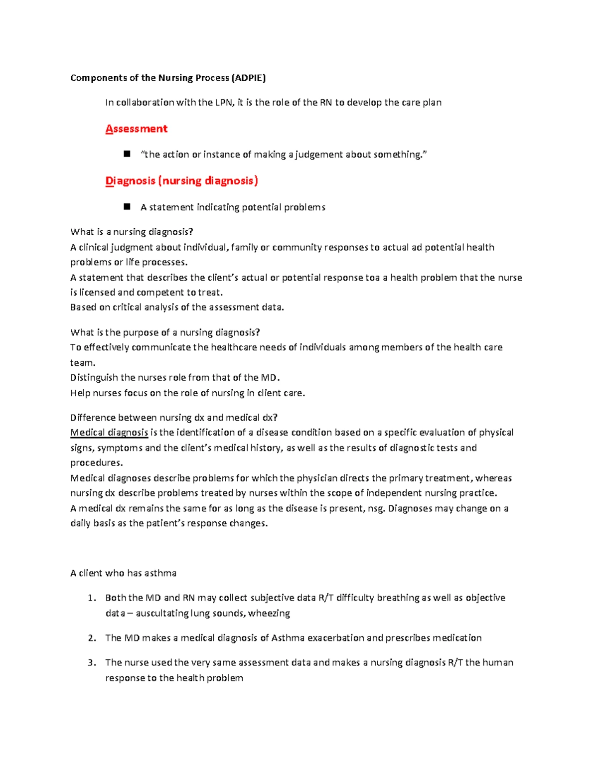 Ati PN clincal judgement notes - ATI Clinical Judgement Process The ...