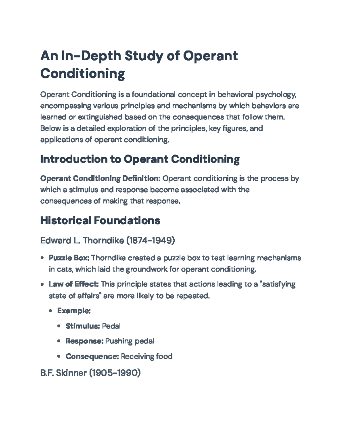 Operant Conditioning: Principles, Applications & Behavior Mod Review ...