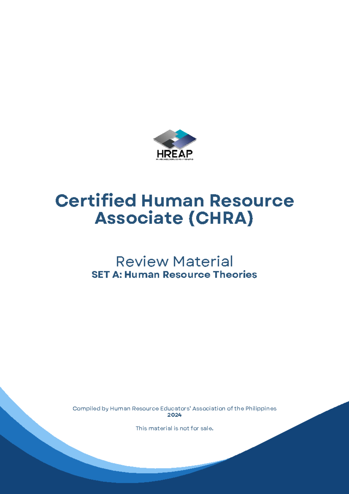 CHRA Review Material Set A: Key HR Theories and Concepts - Studocu