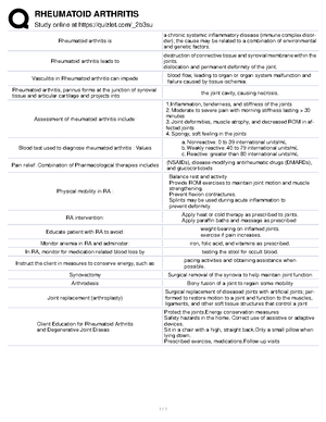 Gout Nclex - ncm - Gout NCLEX Study online at quizlet/_cr6fr A patient ...