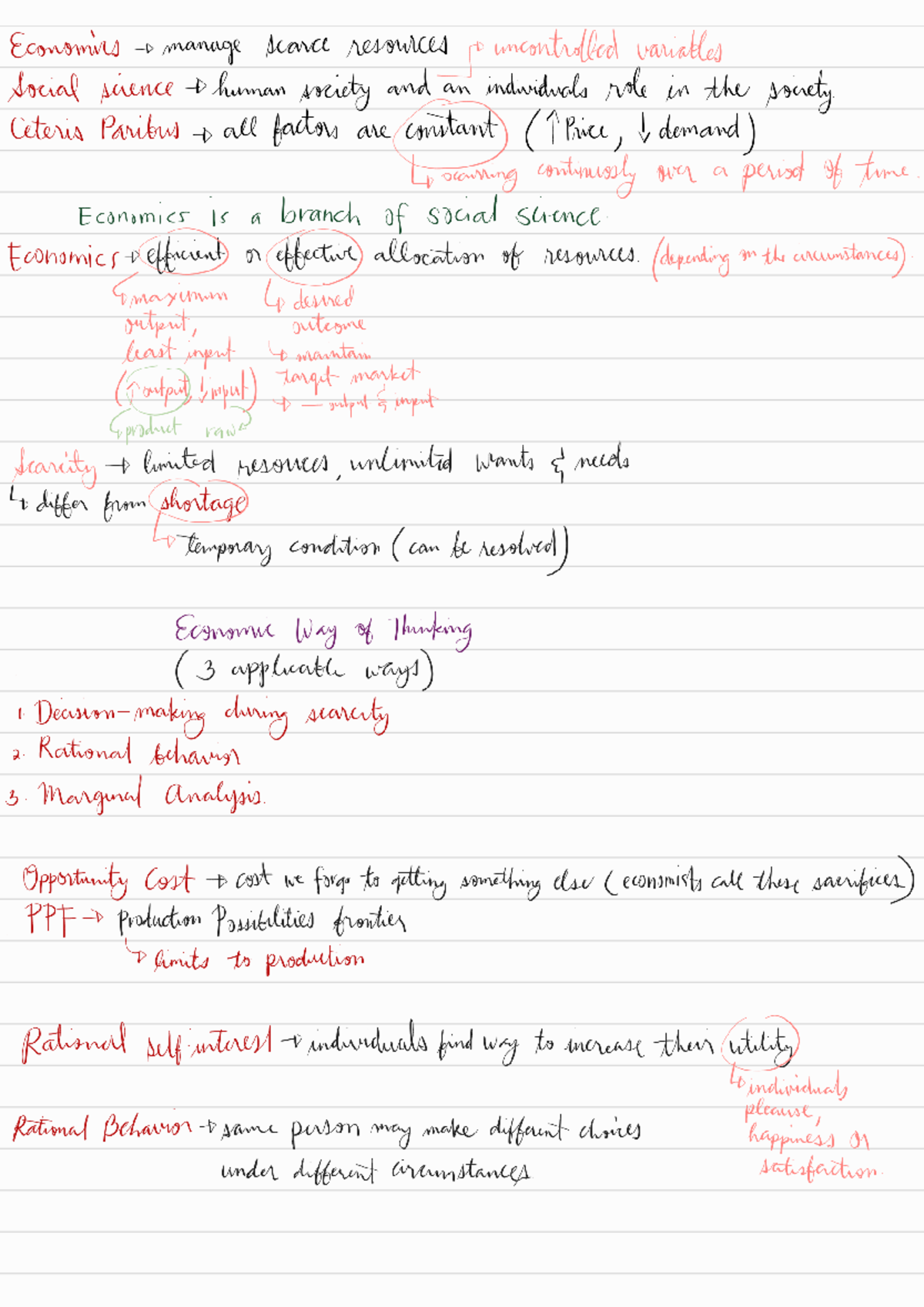 BAM 040 - BAM - Economics manage scarce resources uncontrolled ...