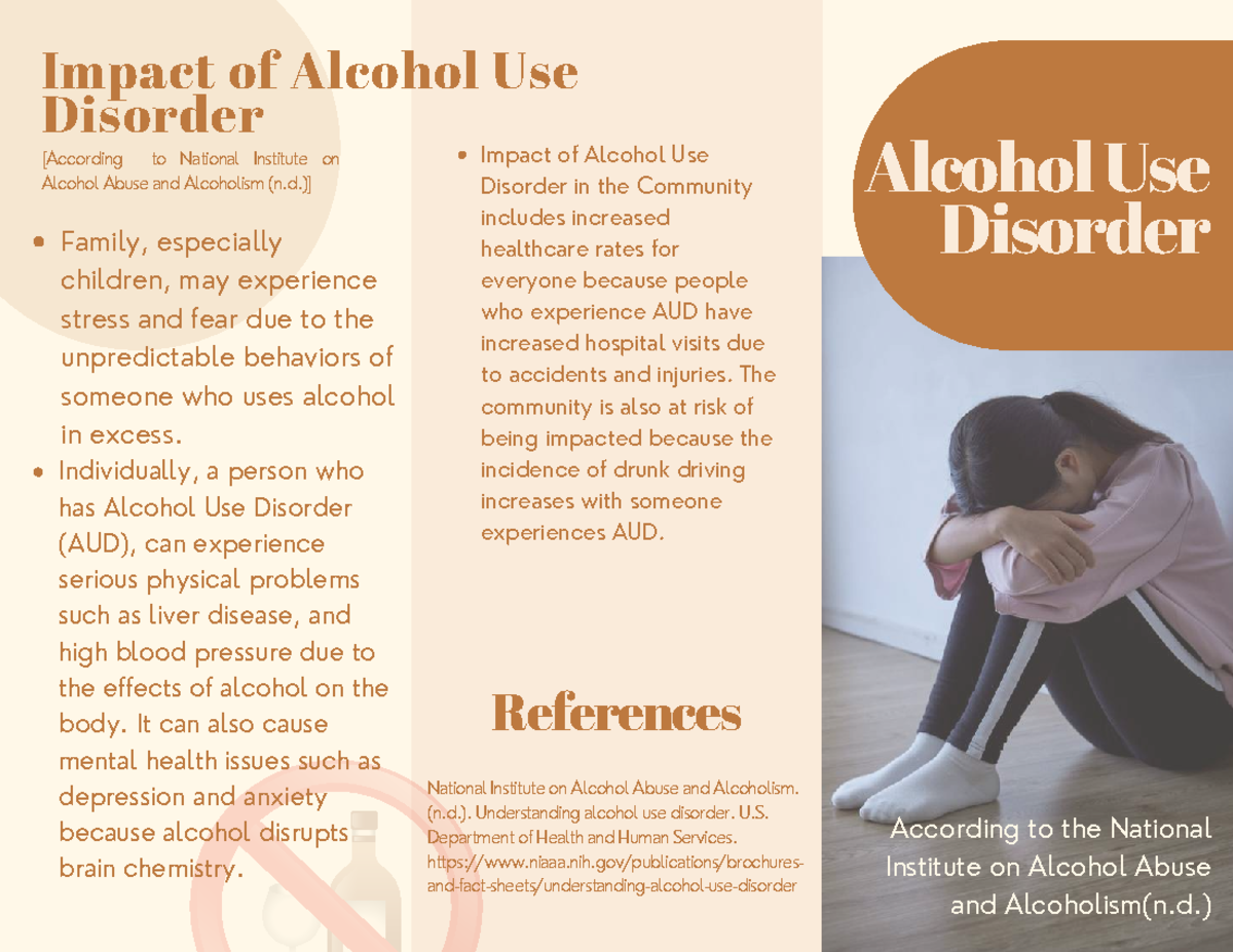 Alcohol Use Disorder: Community and Family Impact Pamphlet - Studocu