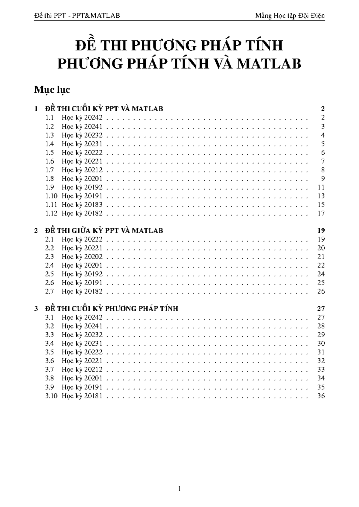 Đề thi Cuối Kỳ PPT & MATLAB Học kỳ 2024 - Studocu