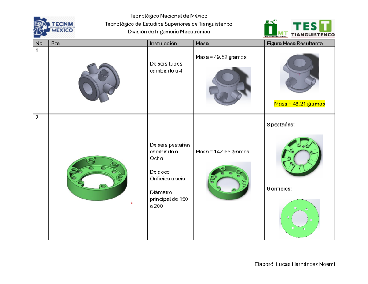 Matrices - implementación de SolidWorks - Tecnológico de Estudios ...