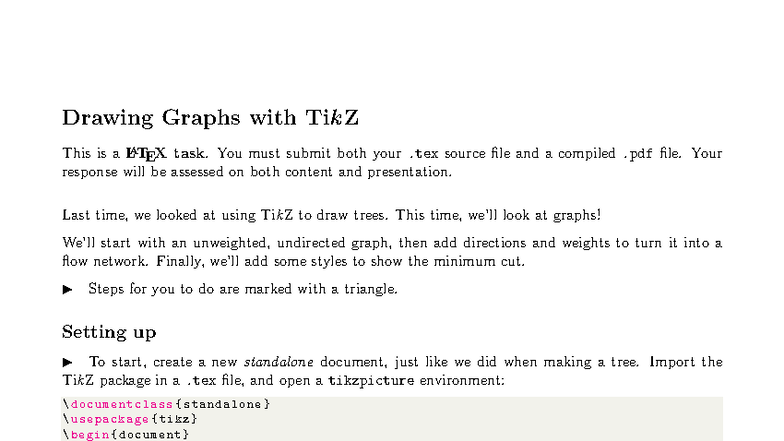 COMP3121 - Drawing Graphs with TikZ: Flow Networks and Min Cuts - Studocu