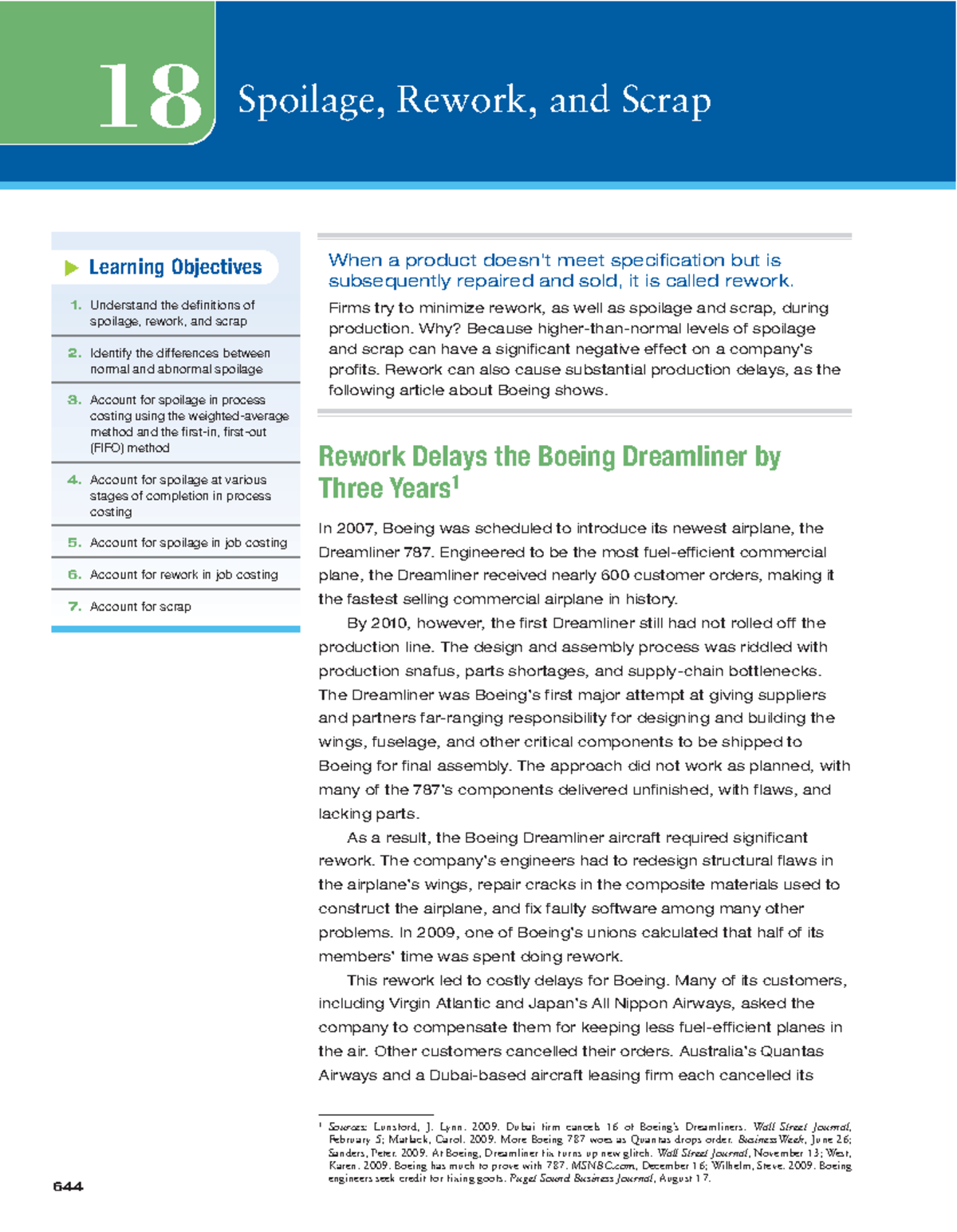 Chapter 1: Spoilage, Rework, and Scrap in Production Processes - Studocu