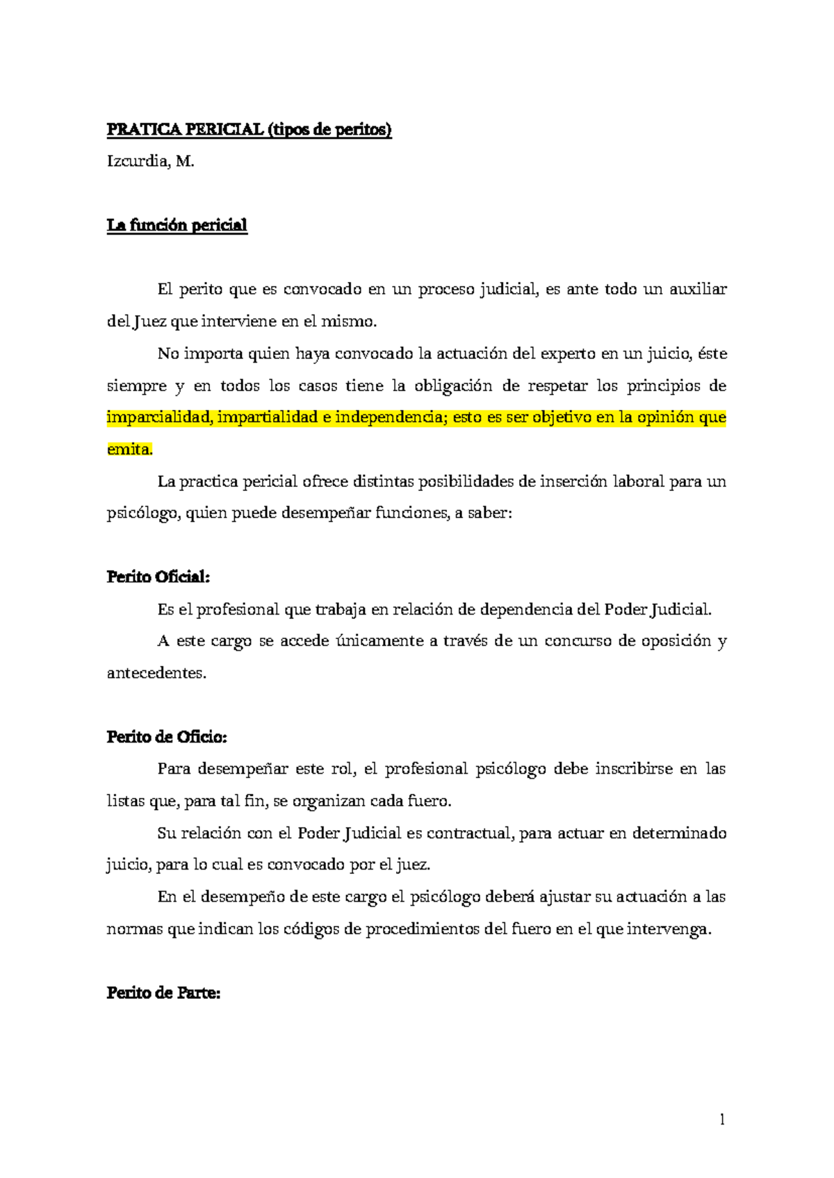 Práctica Pericial: Tipos de Peritos y Funciones en el Proceso Judicial ...