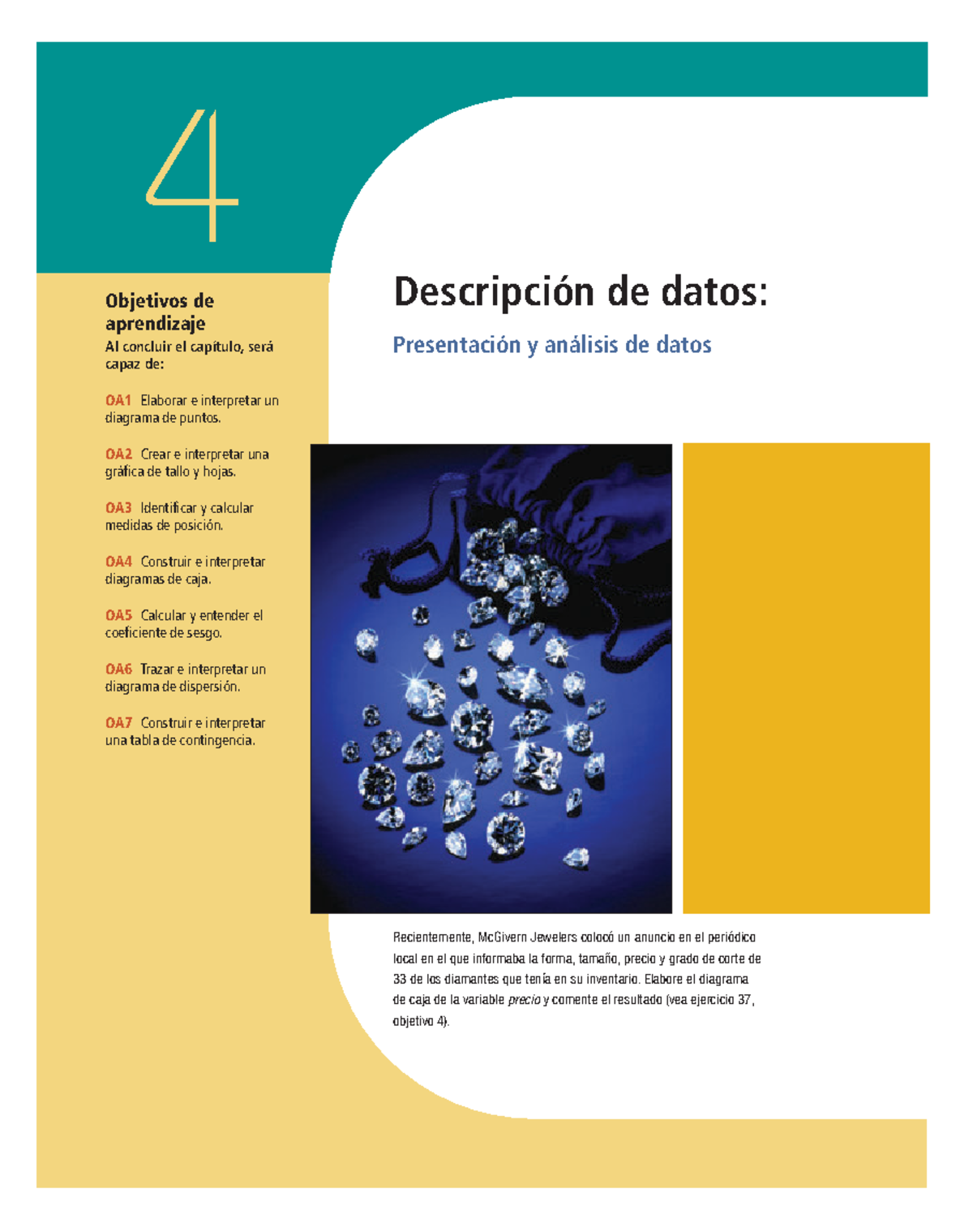 Cap4: Análisis y Presentación de Datos Estadísticos - Studocu