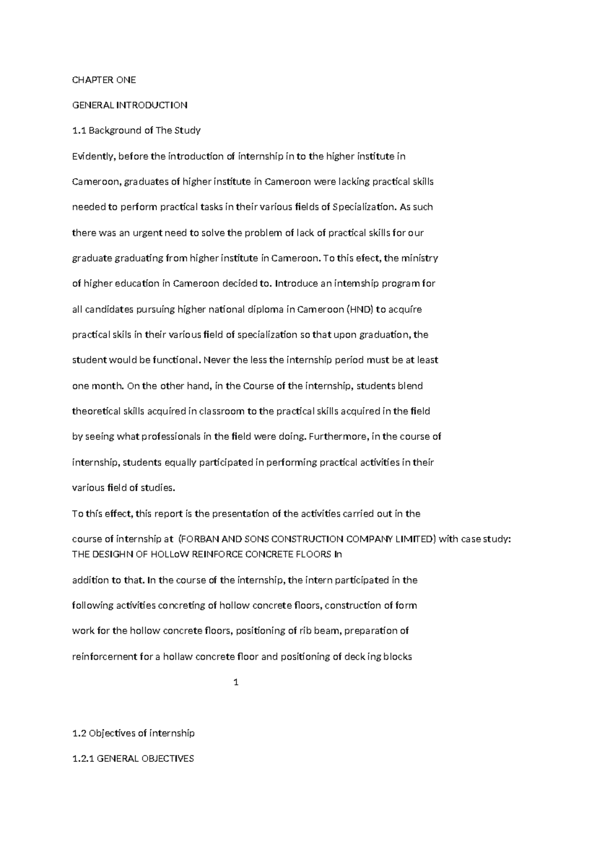 HND Internship Report: Practical Skills in Construction (Thermodynamics ...