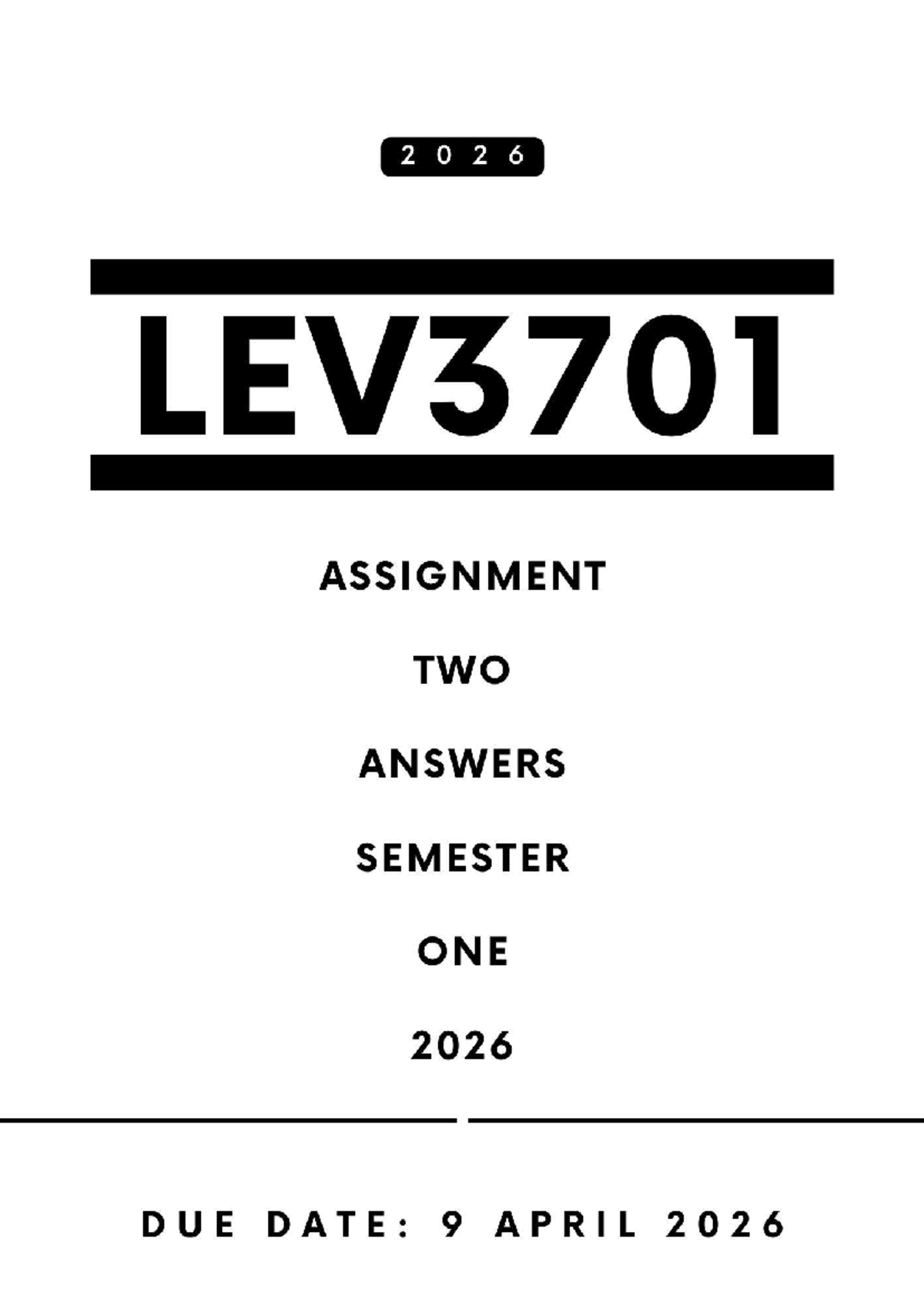 LEV3701 ASSIGNMENT 2 SEM 1 2026: Hearsay Evidence Analysis - Studocu