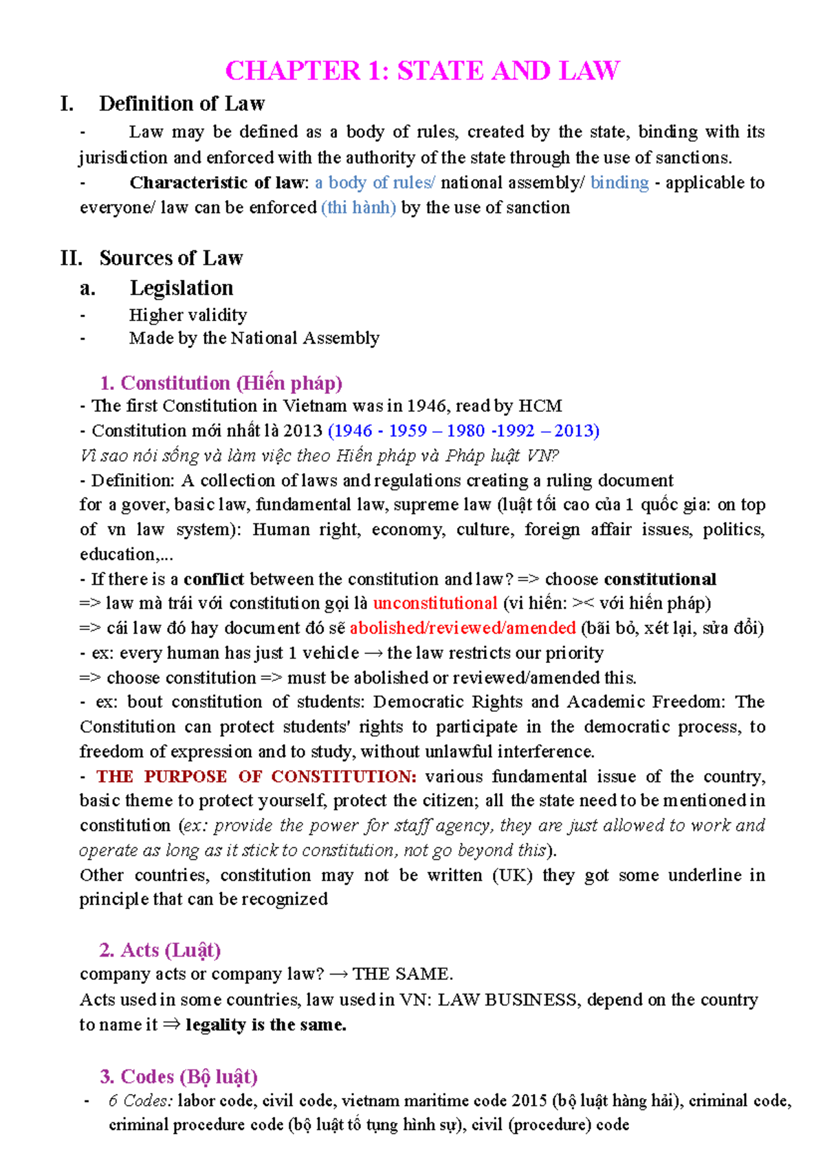 Midterm PLDC - Summary Introduction to Laws - CHAPTER 1: STATE AND LAW ...