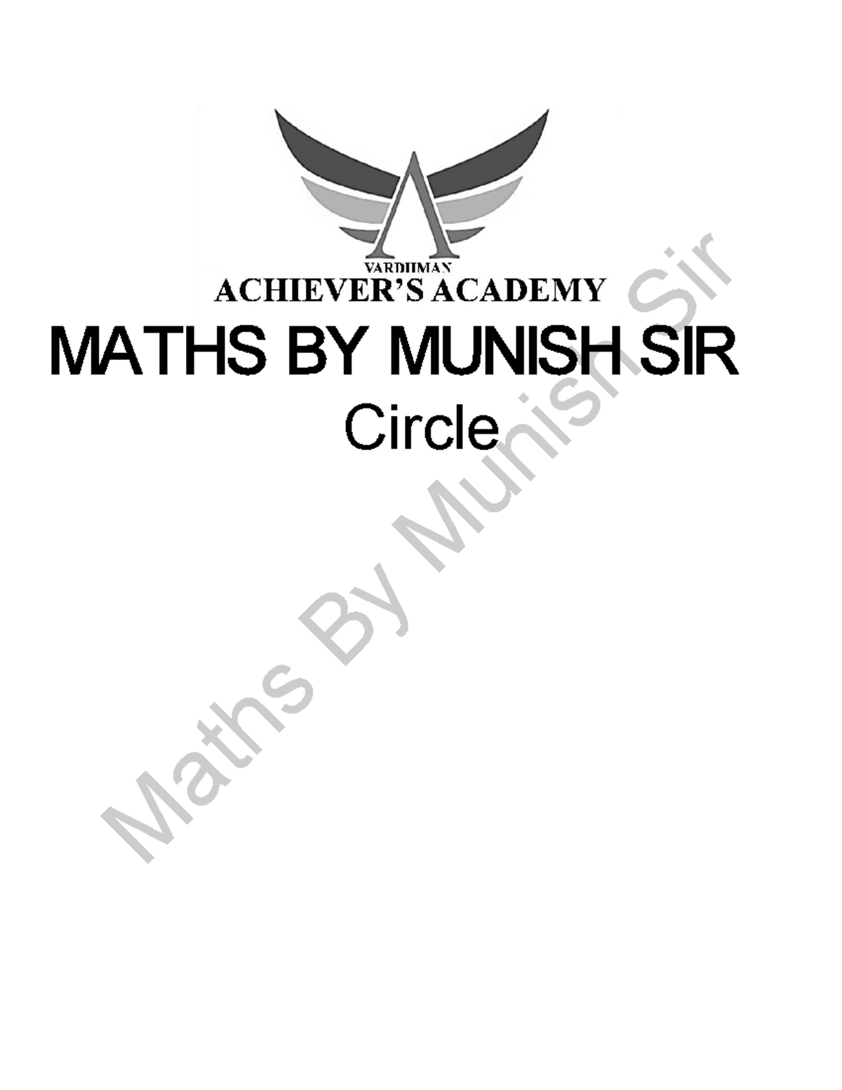 Circles JEE (MAIN) - Chords, Angles, and Equations - Studocu