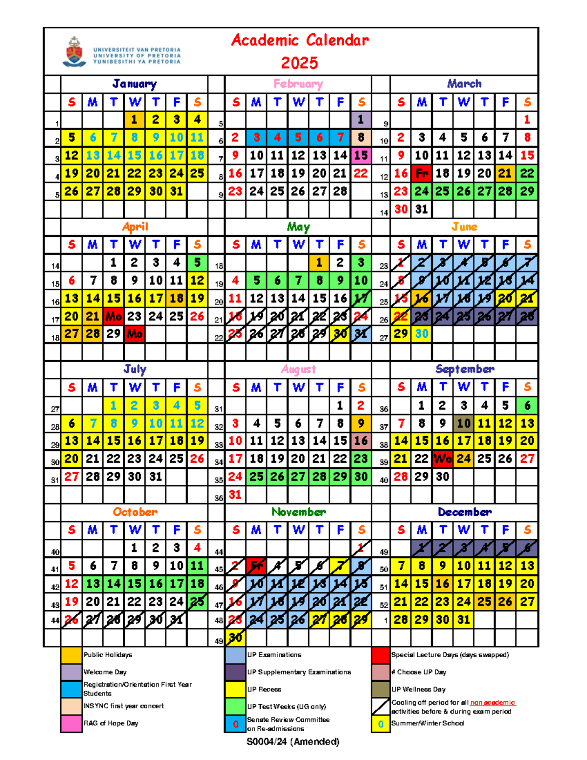 2025 UP Academic Calendar: Main Dates & Important Events - Studocu
