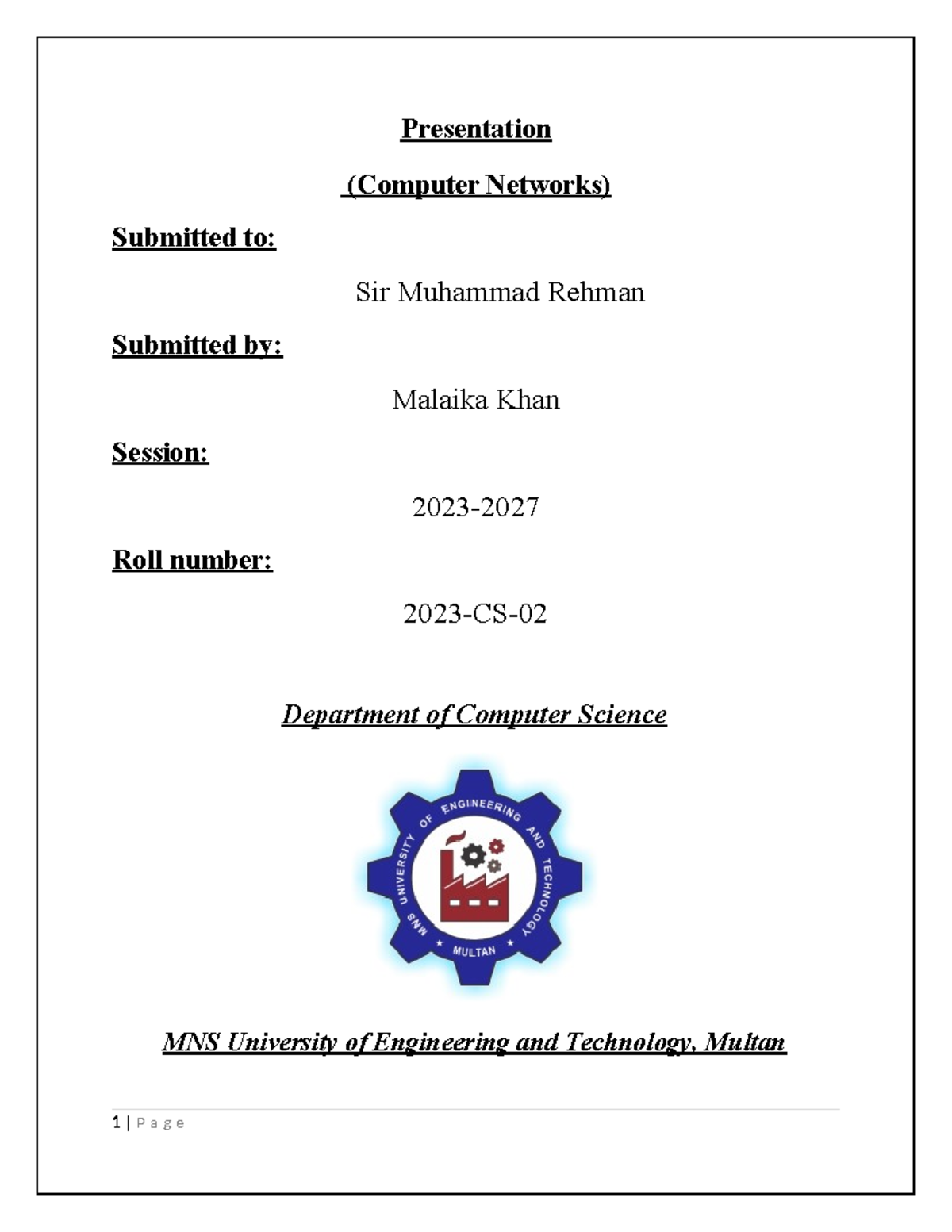 Flow and Congestion Control in Computer Networks – Presentation for CS 101 - Studocu