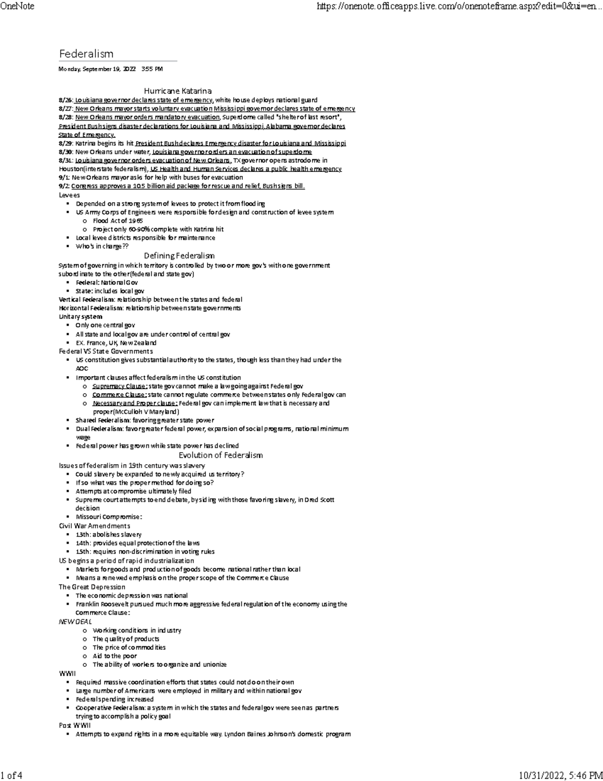 Chapter 3 Federalism - Prof. Sara Johnson in the class American ...