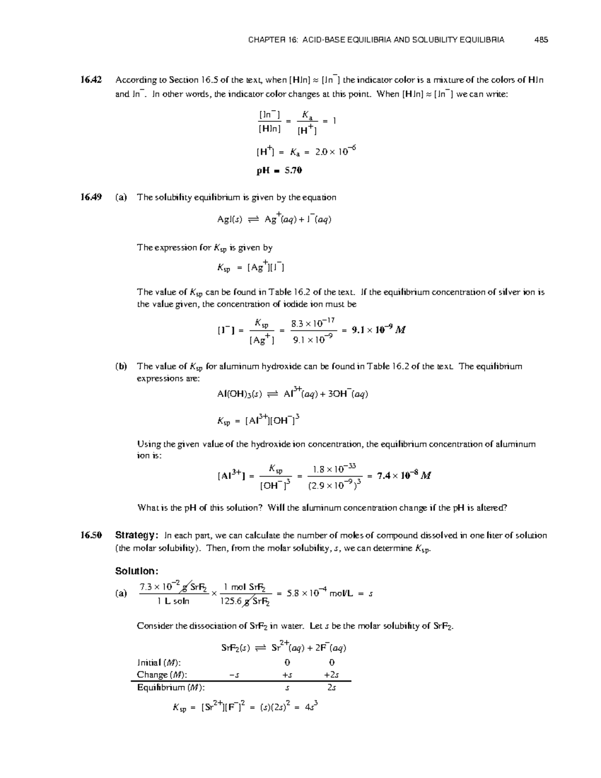 CHAPTER 16: Equilibria & Solubility Equilibria - Chem 10th Ed. - Studocu