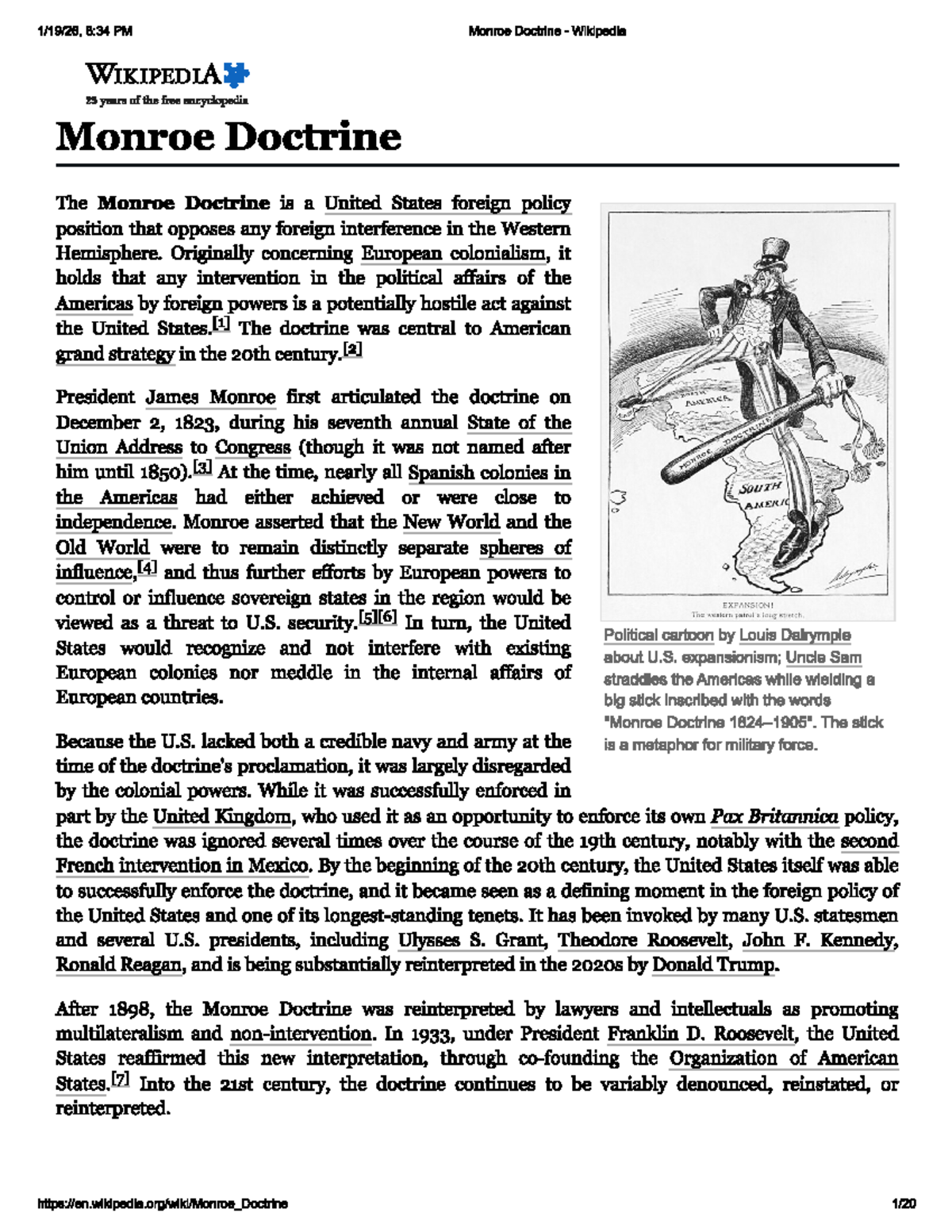 Monroe Doctrine Overview: U.S. Foreign Policy & Its Evolution - Studocu