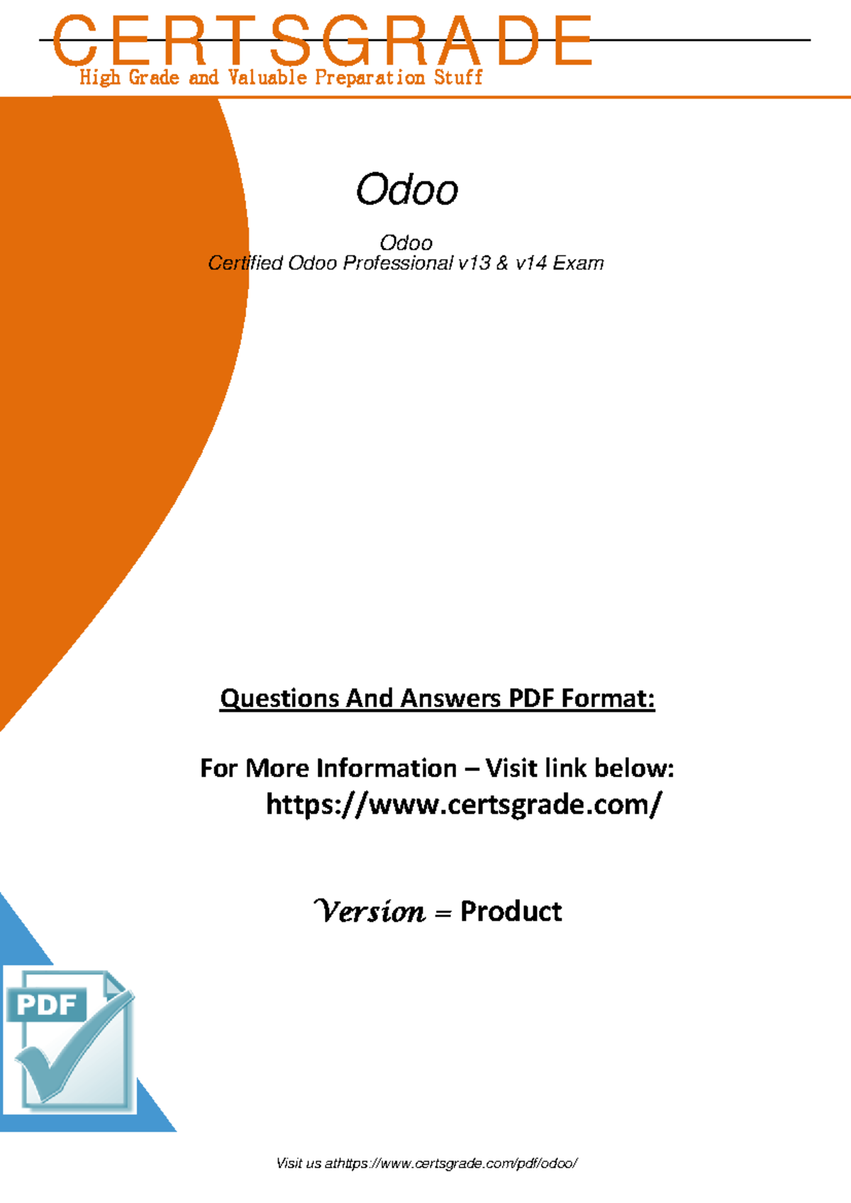 Odoo Certification Exam Sample Q&A: v13 & v14 Prep Guide - Studocu