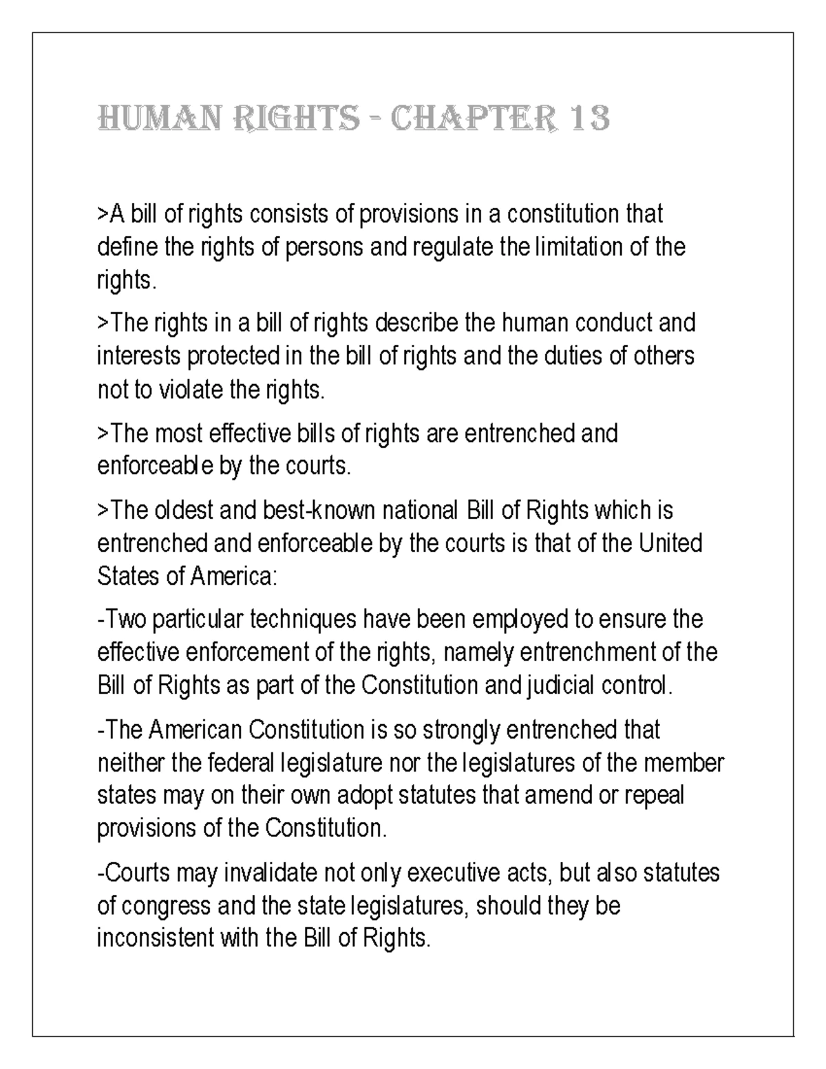 Chapter 18: Comprehensive Notes on the Limitation of Rights - Studocu