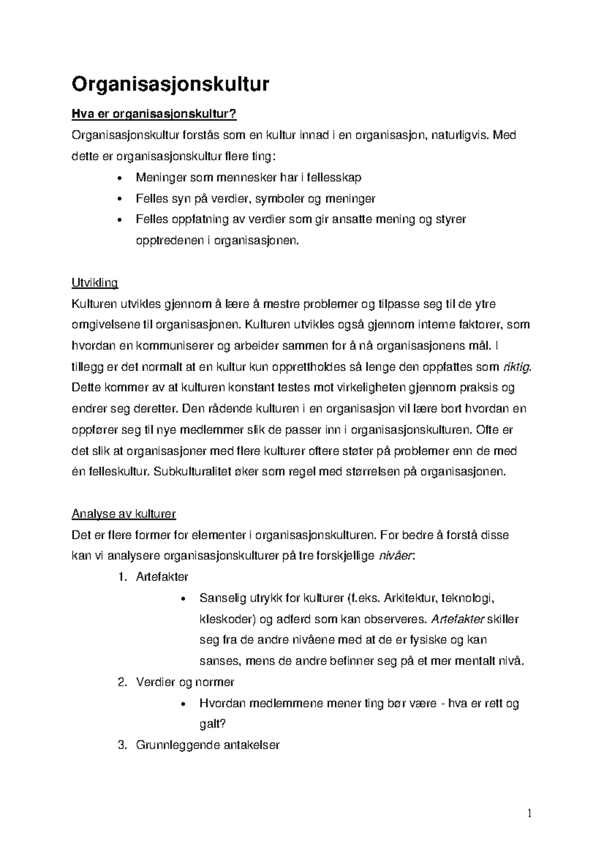 Organisasjonskultur: Innføring i kapittel 4 - Hvordan organisasjoner ...